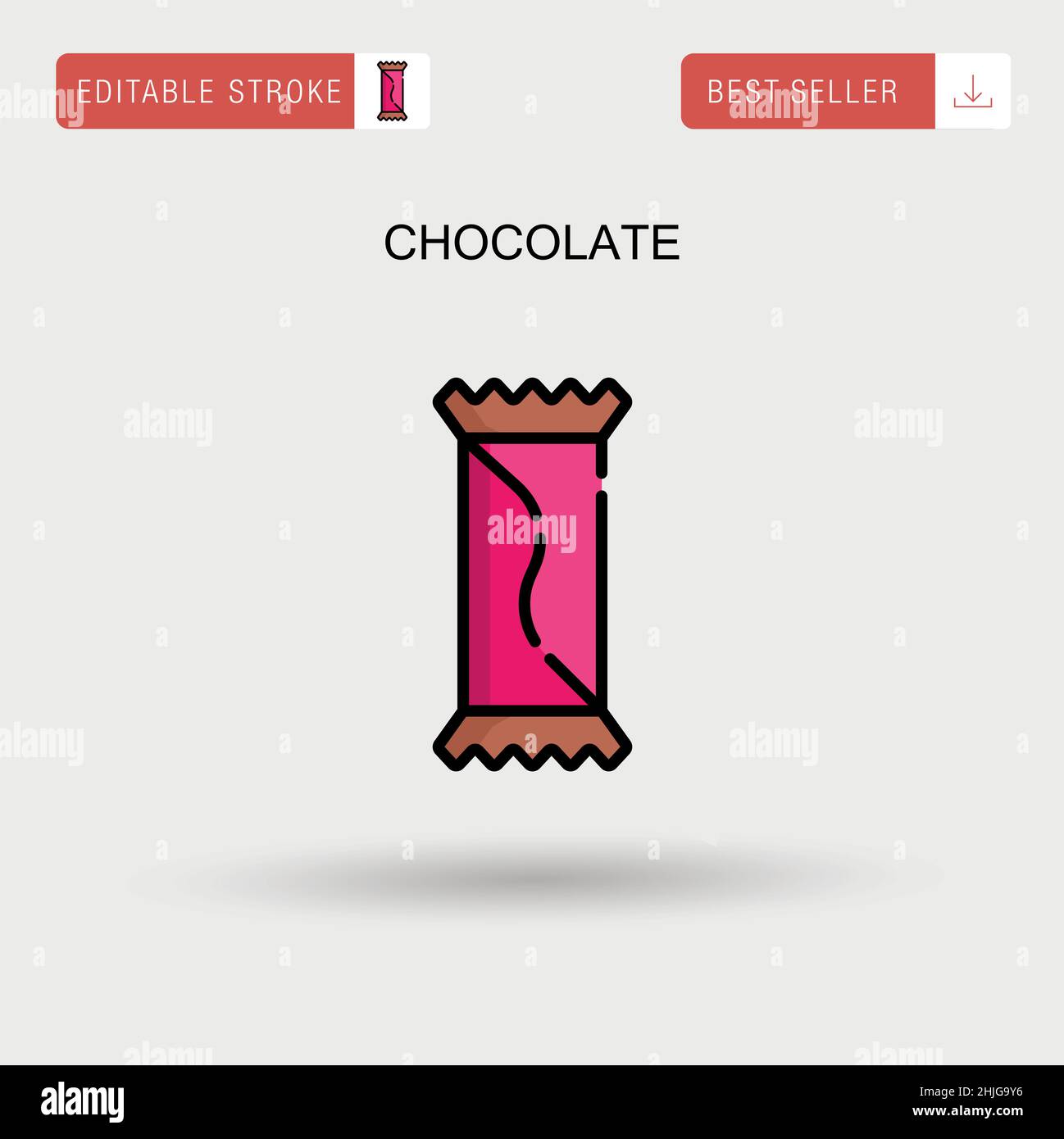 Chocolate Simple vector icon Stock Vector Image & Art - Alamy