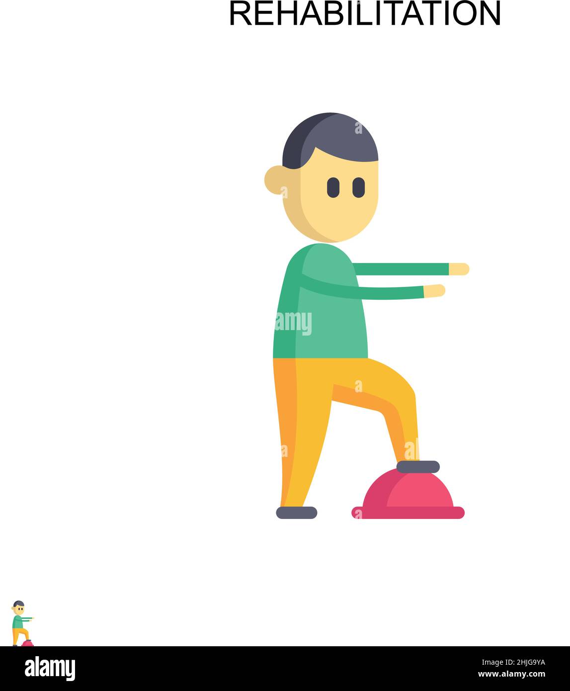 Rehabilitation Simple vector icon. Illustration symbol design template ...