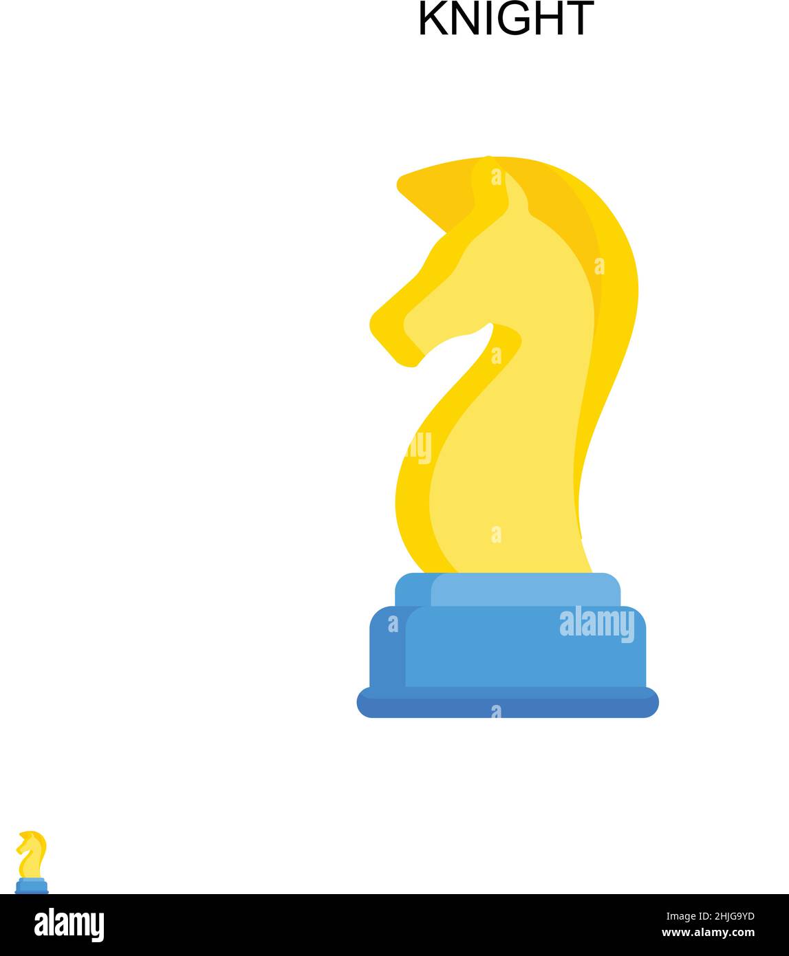 Knight Simple vector icon. Illustration symbol design template for web ...