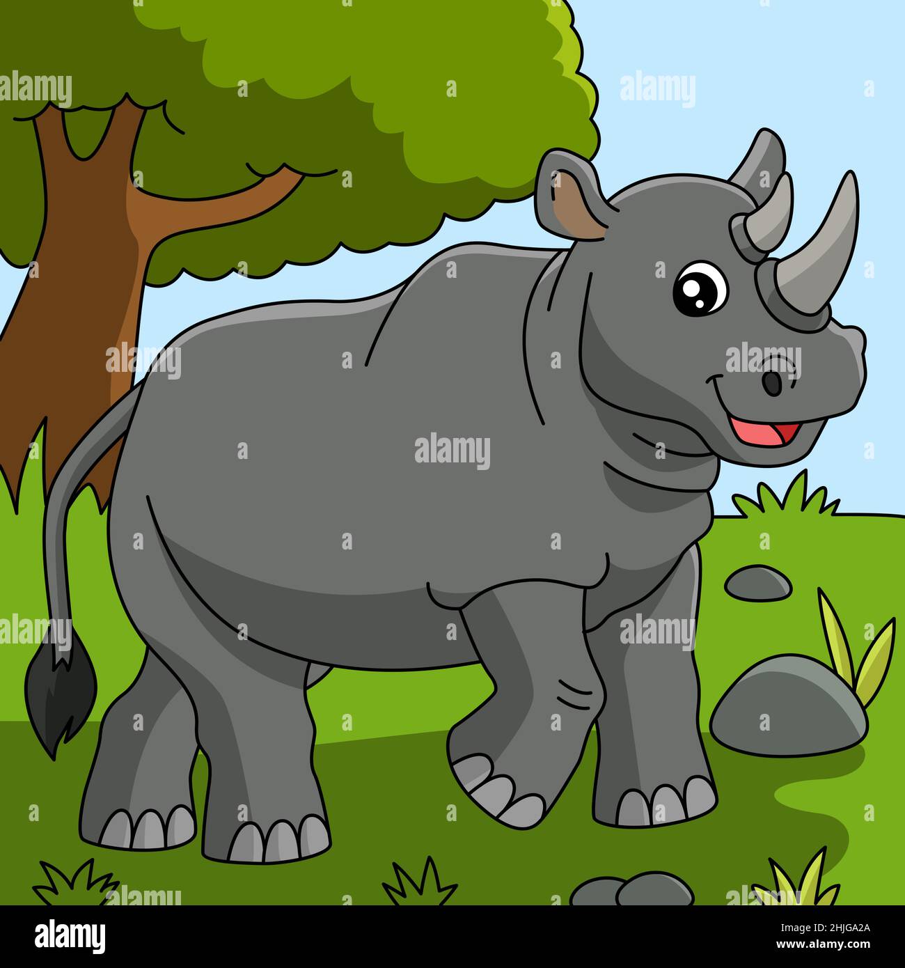 Rhino Cartoon Drawing