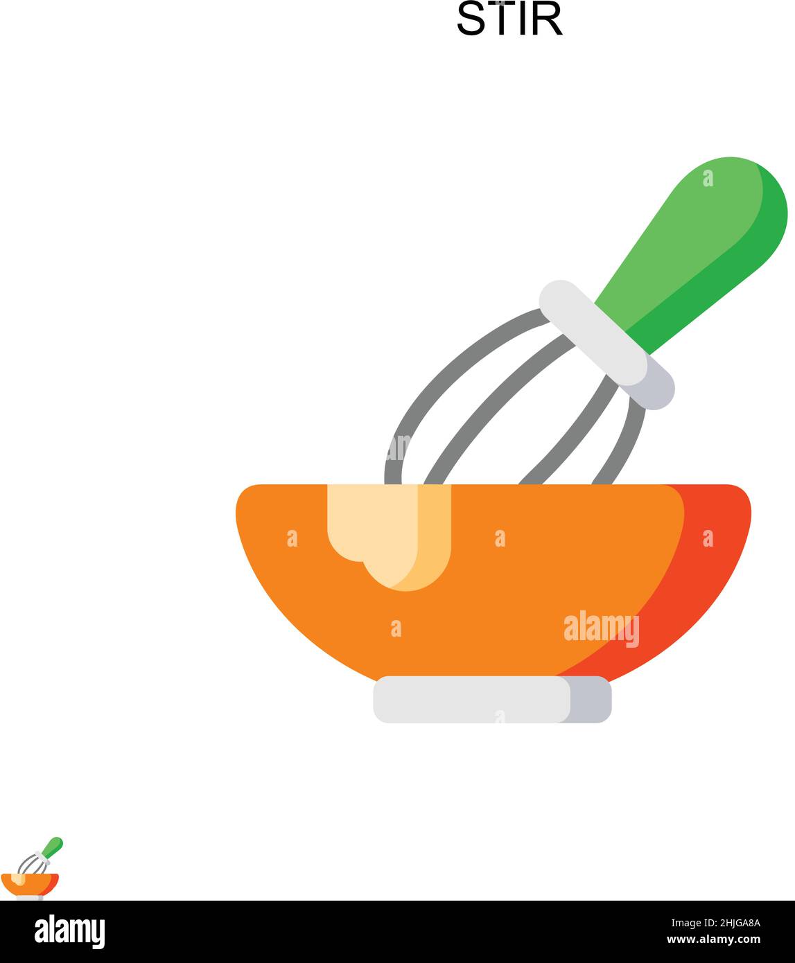 Stir Simple vector icon. Illustration symbol design template for web ...