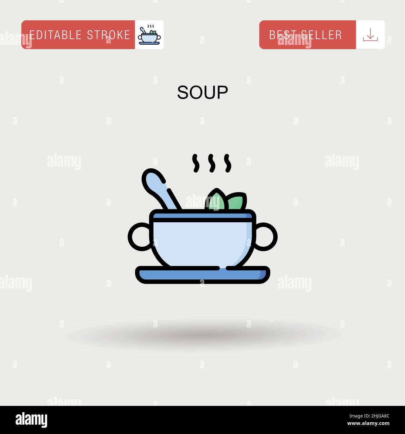 Soup Simple vector icon Stock Vector Image & Art - Alamy