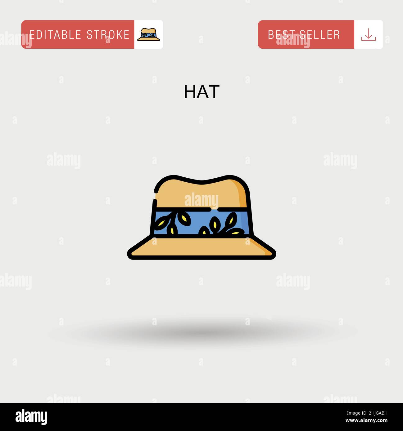 Hat Simple vector icon Stock Vector Image & Art - Alamy
