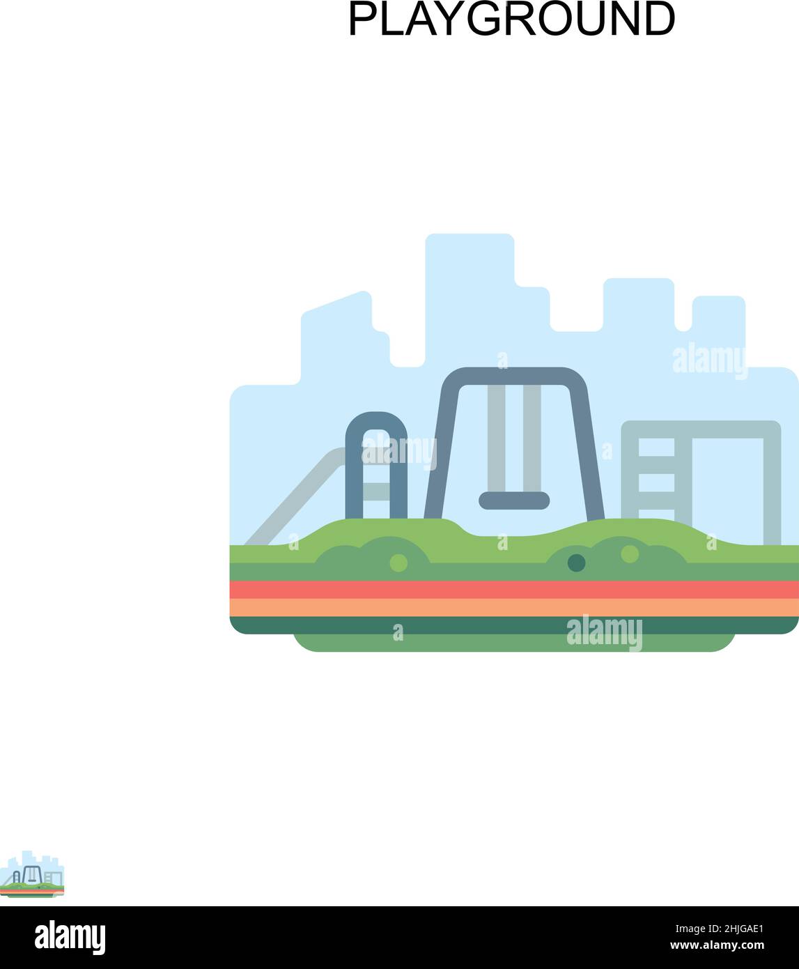 Playground Simple vector icon. Illustration symbol design template for ...