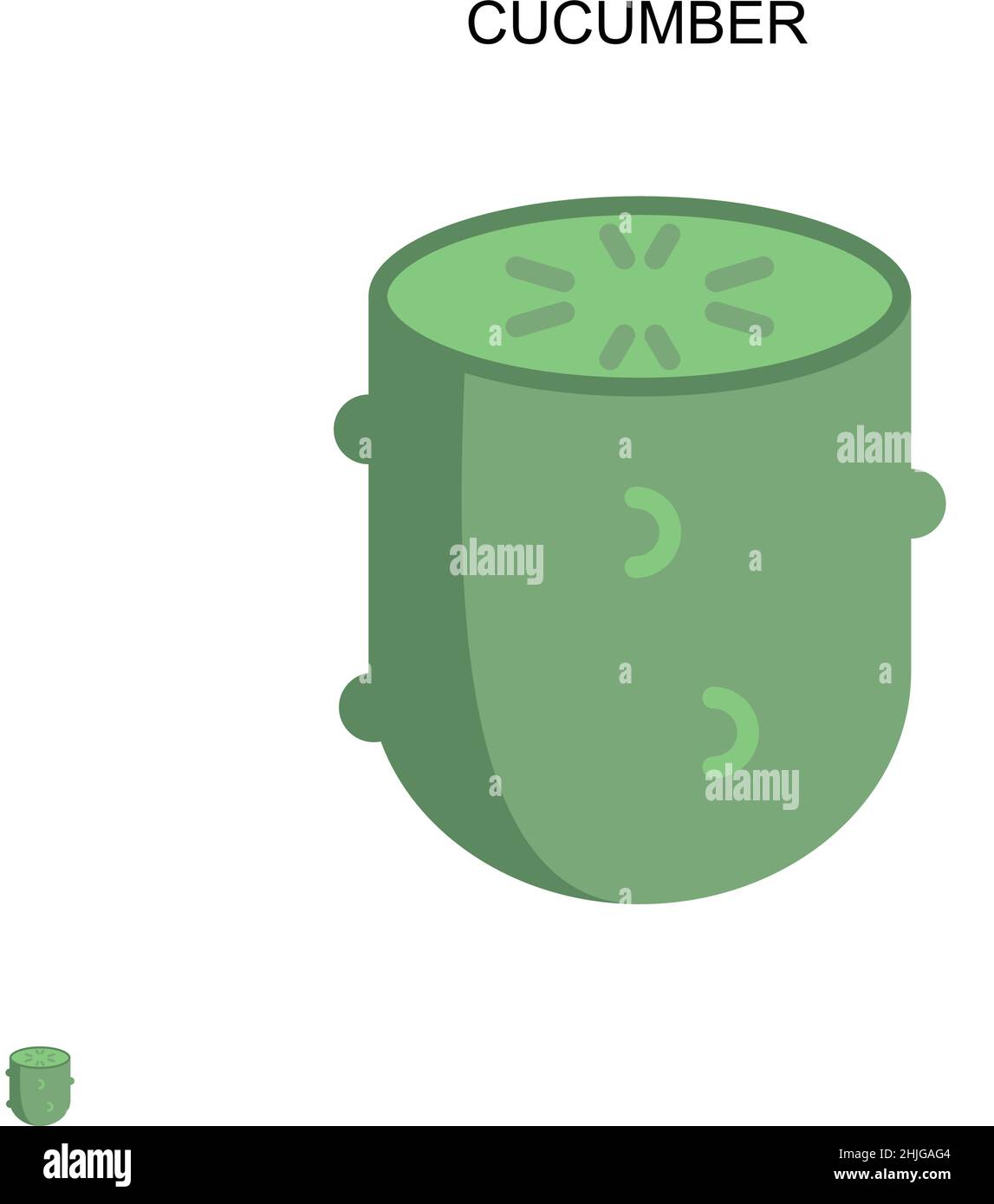 Cucumber Simple vector icon. Illustration symbol design template for ...