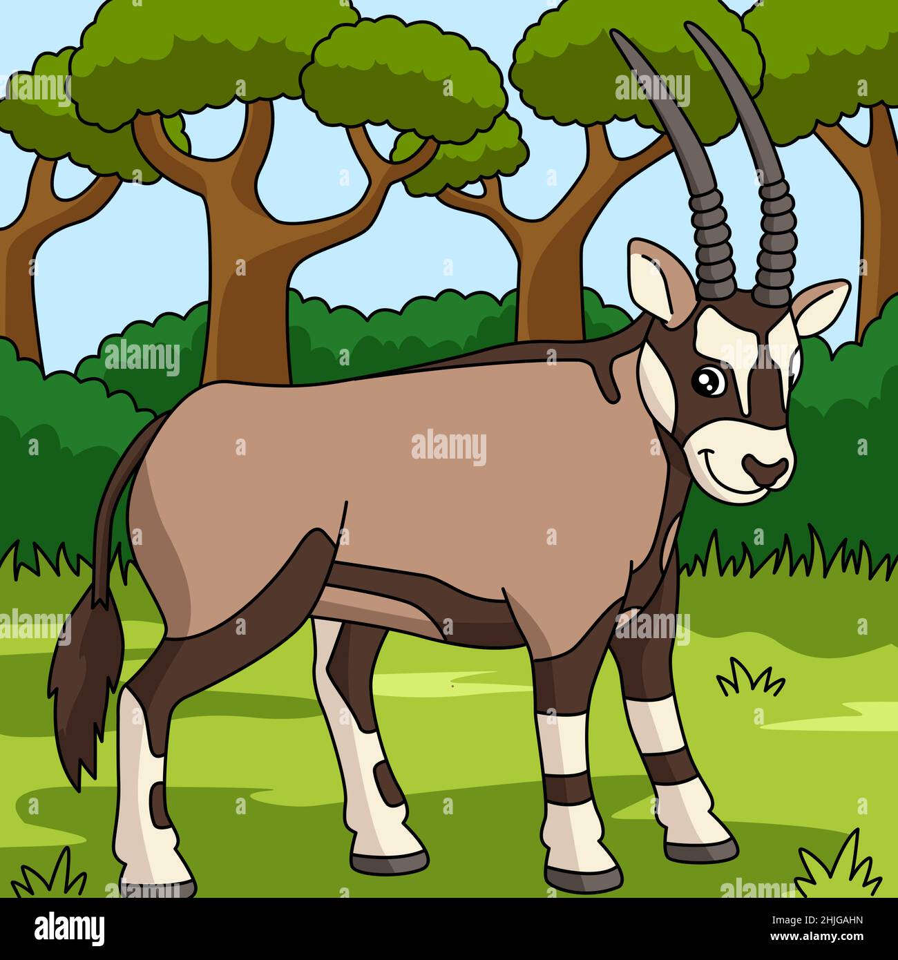 Hand drawn colored wild Stock Vector Images - Alamy