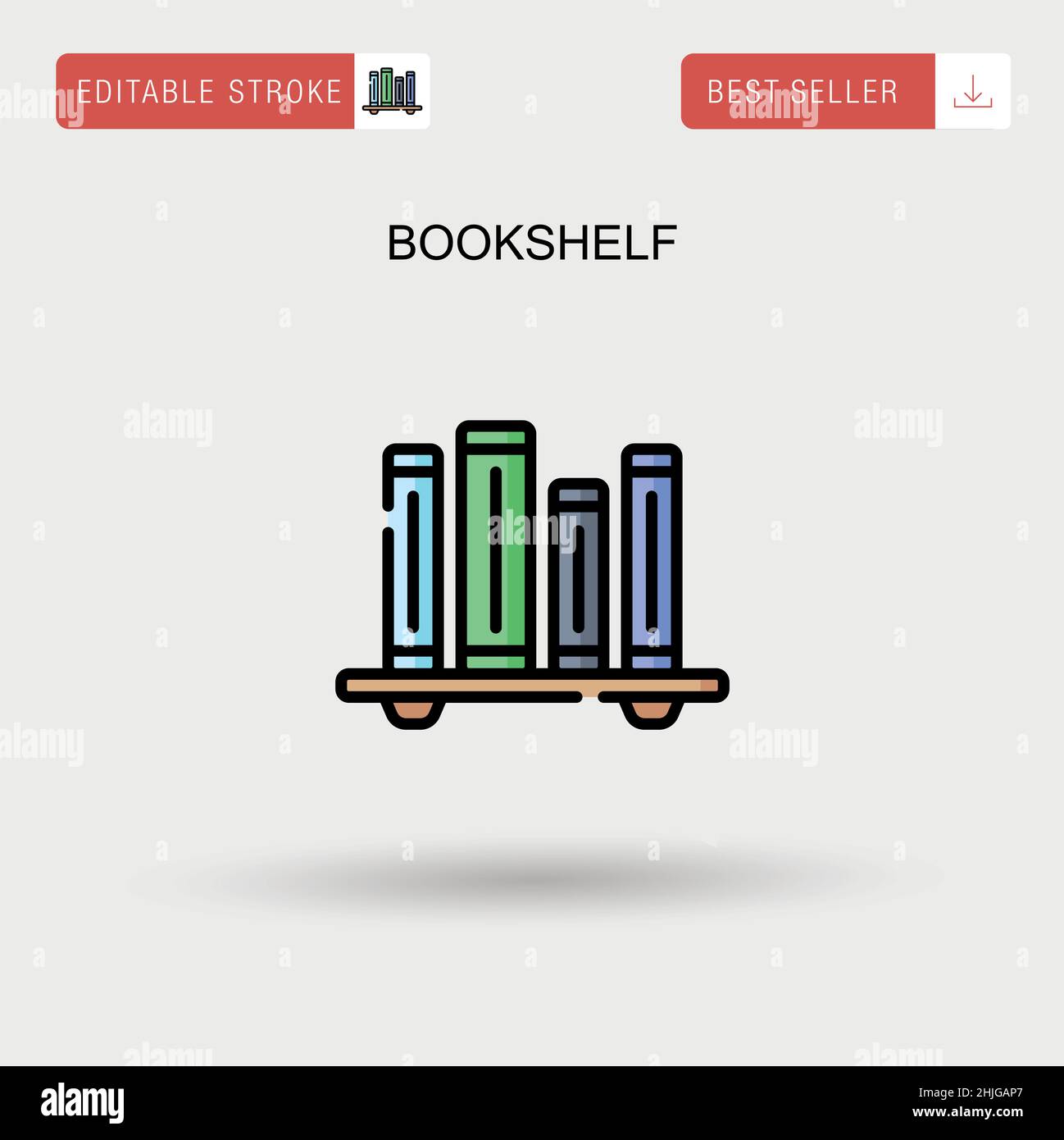 Wooden bookshelf with antique books Stock Vector Images - Alamy