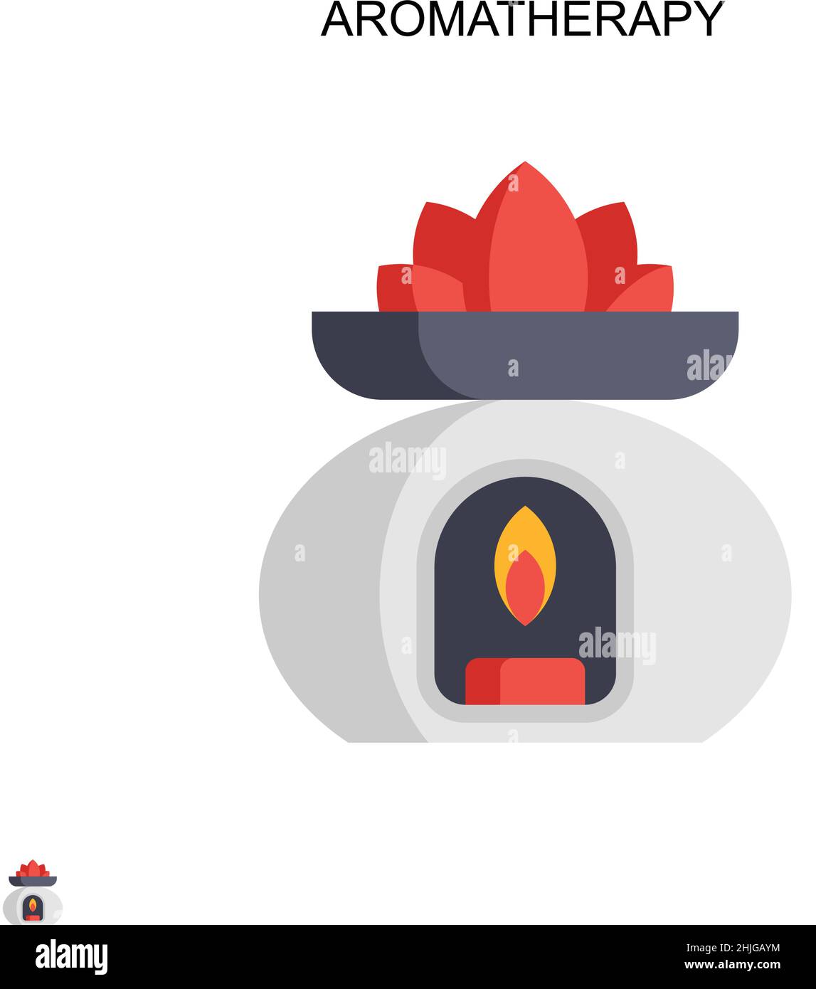 Aromatherapy Simple vector icon. Illustration symbol design template ...