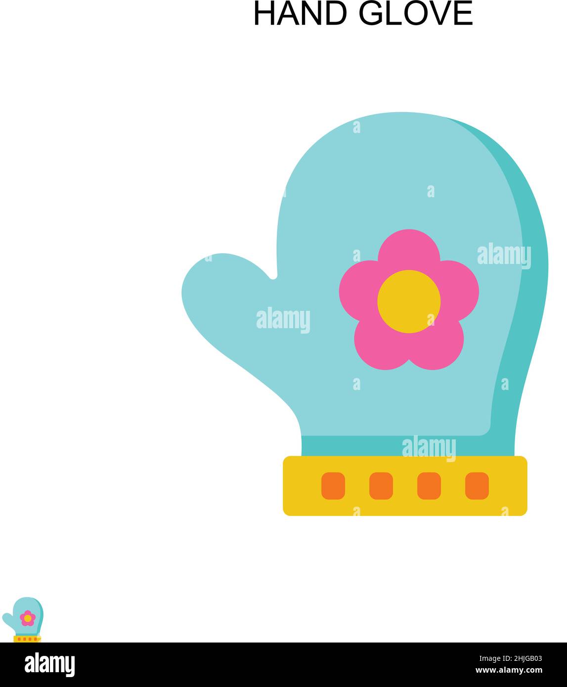 Hand glove Simple vector icon. Illustration symbol design template for ...