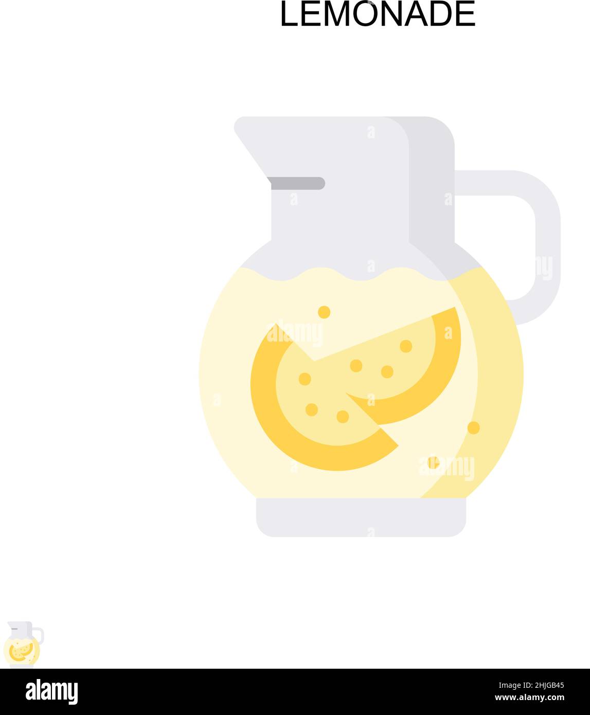 Lemonade Simple vector icon. Illustration symbol design template for ...