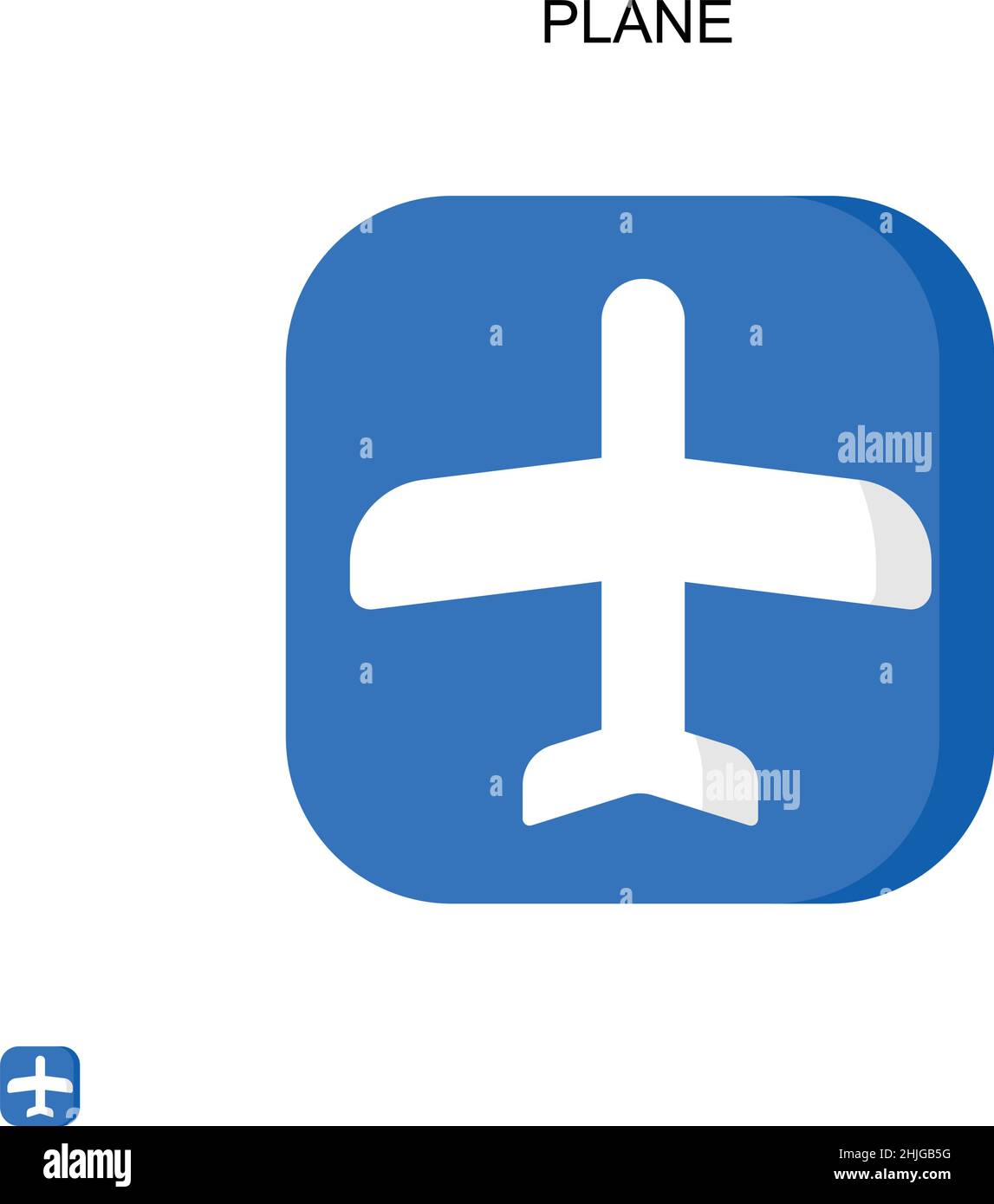 Plane Simple vector icon. Illustration symbol design template for web ...