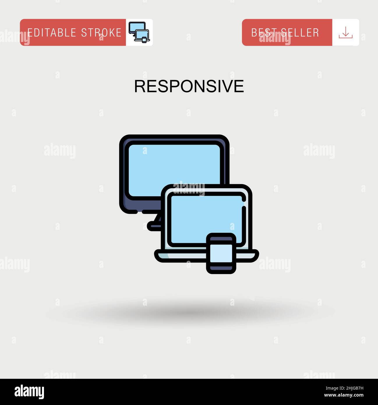 Responsive Simple vector icon Stock Vector Image & Art - Alamy