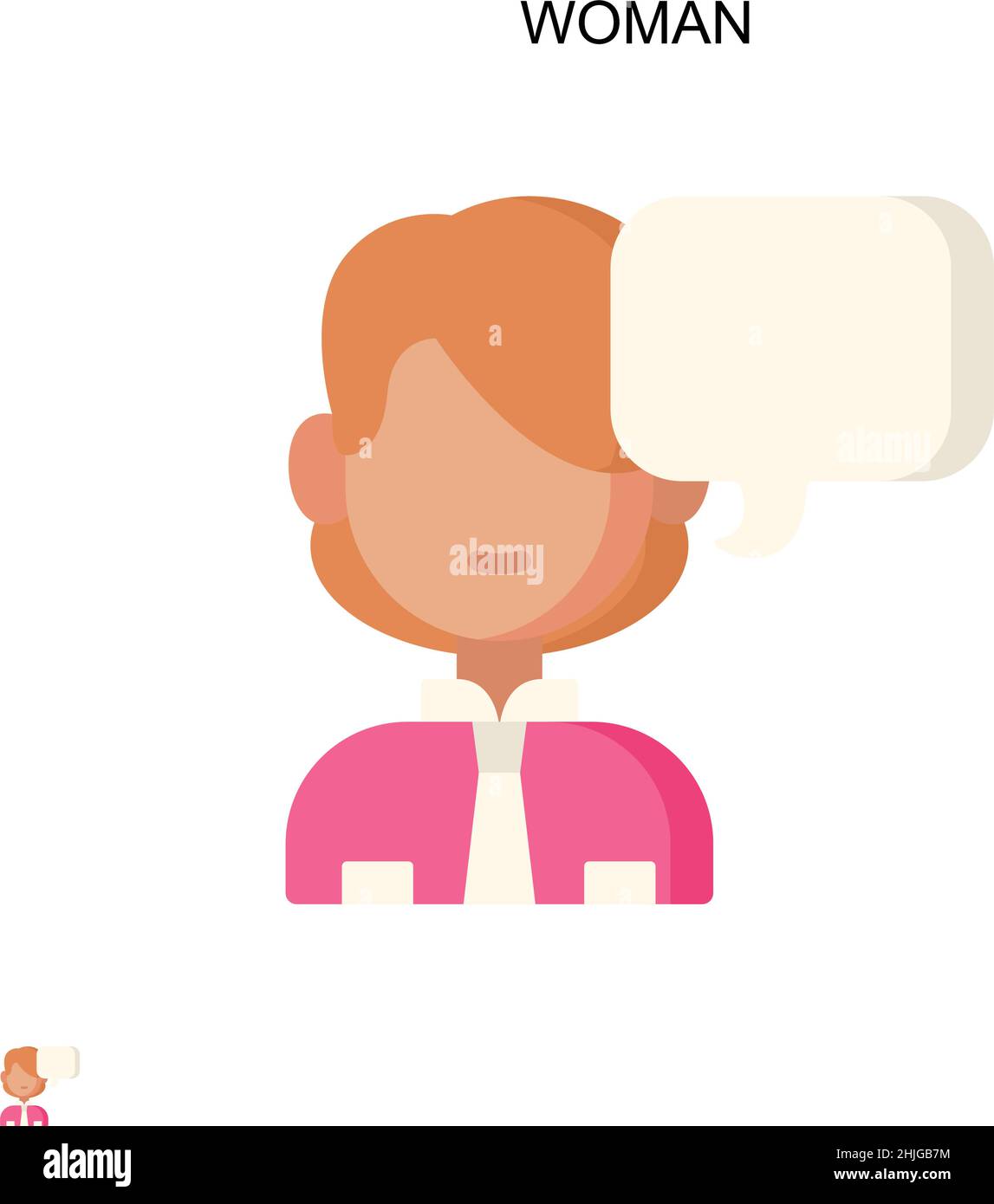 Woman Simple vector icon. Illustration symbol design template for web ...