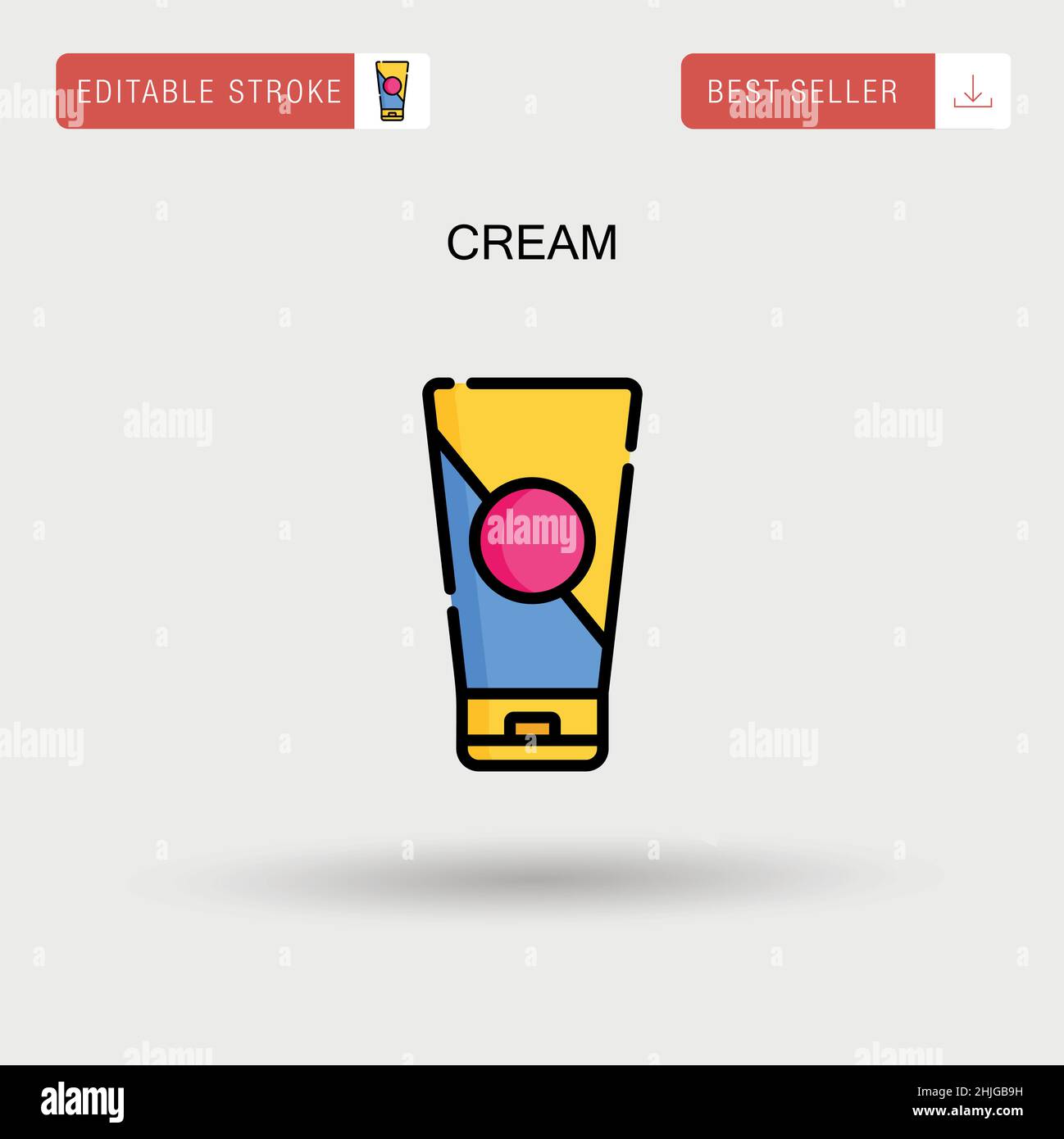 Cream Simple vector icon Stock Vector Image & Art - Alamy