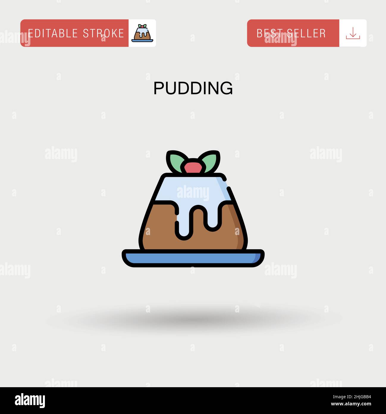 Pudding Simple vector icon Stock Vector Image & Art - Alamy