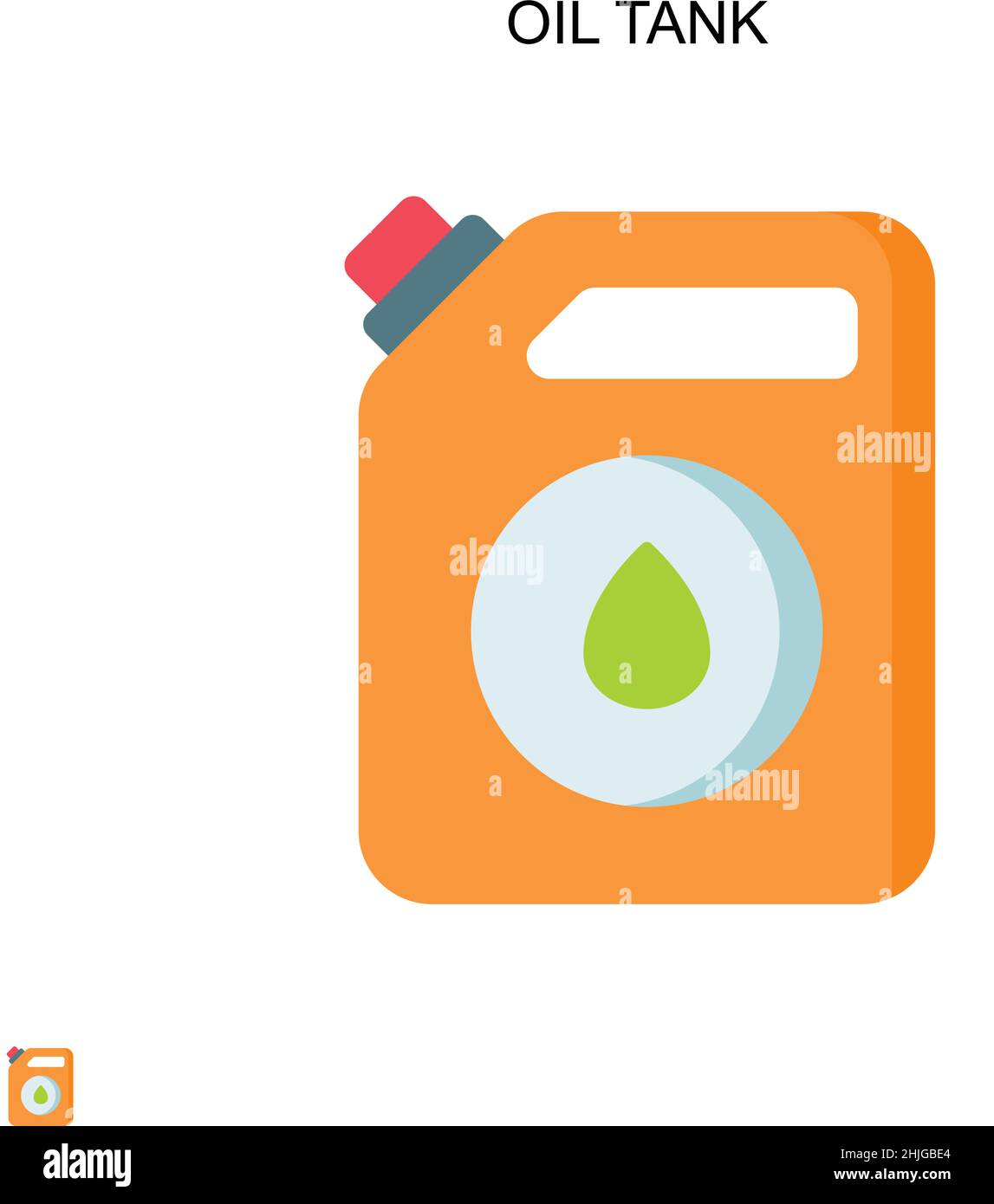 Oil tank Simple vector icon. Illustration symbol design template for ...