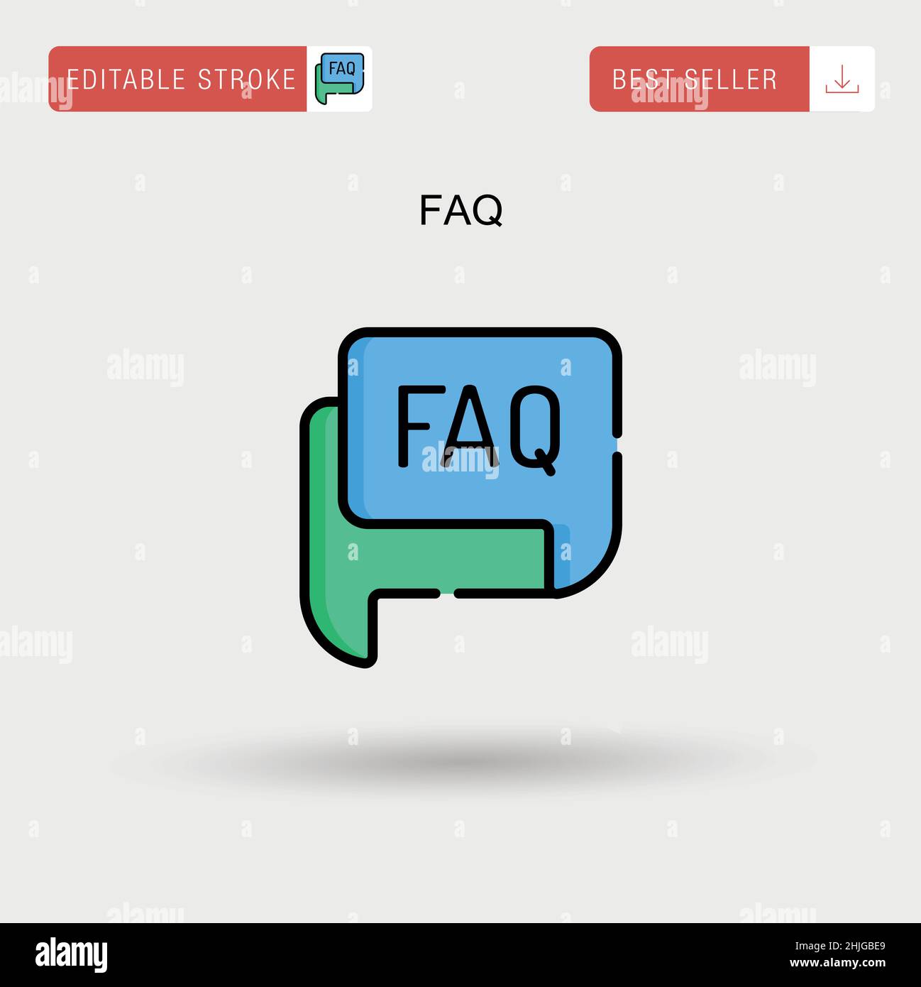 Vector black faq icon hi-res stock photography and images - Alamy