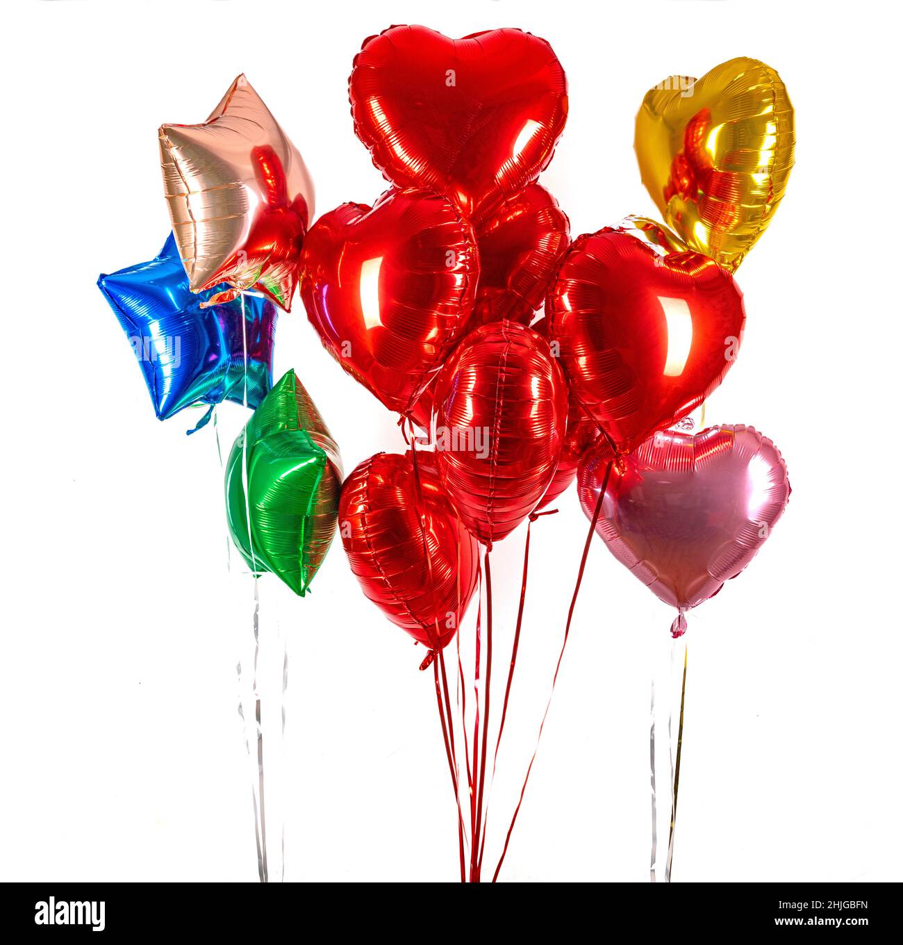 Silver and gold balloons Cut Out Stock Images & Pictures - Alamy