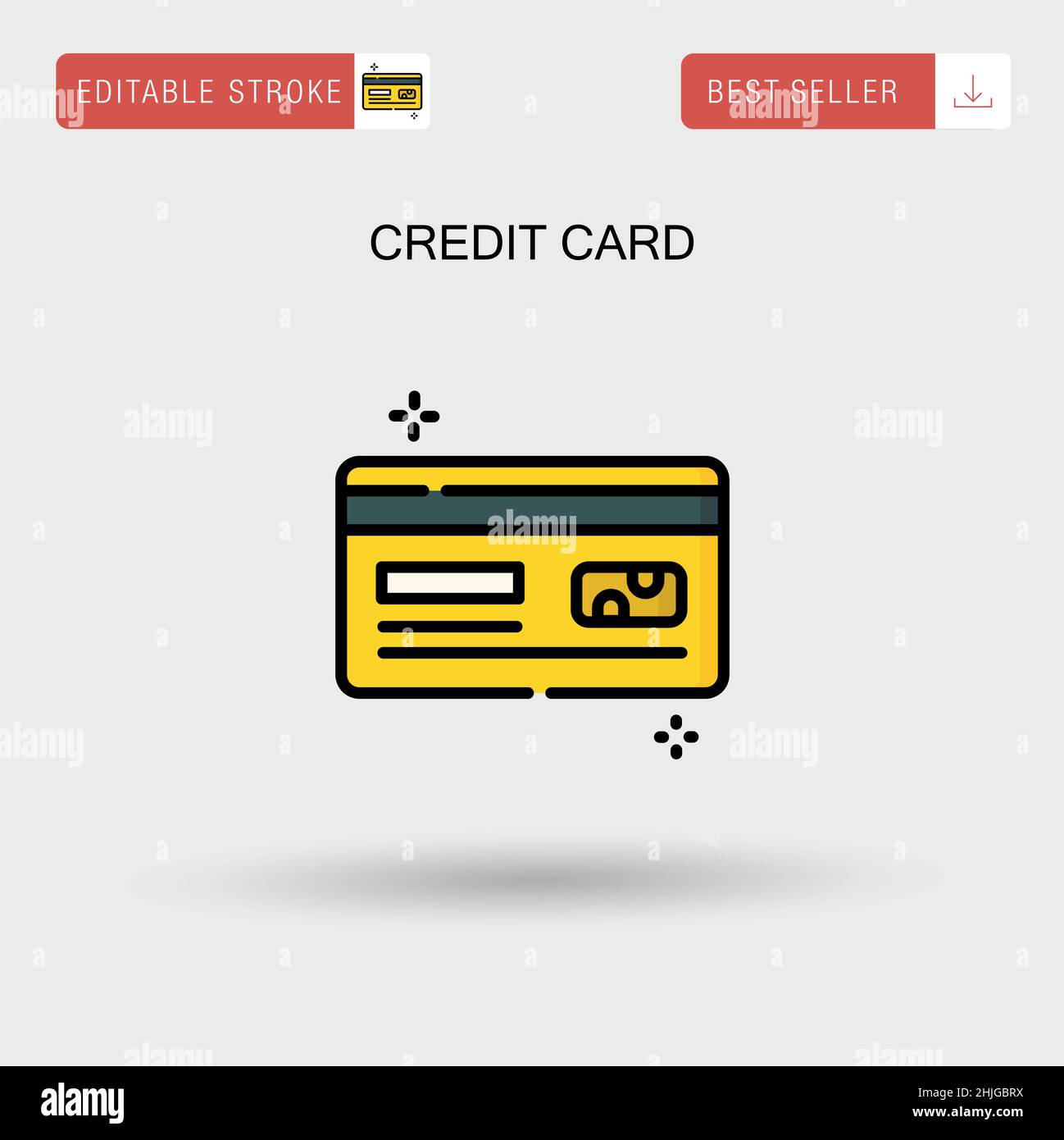 Credit card Simple vector icon Stock Vector Image & Art - Alamy