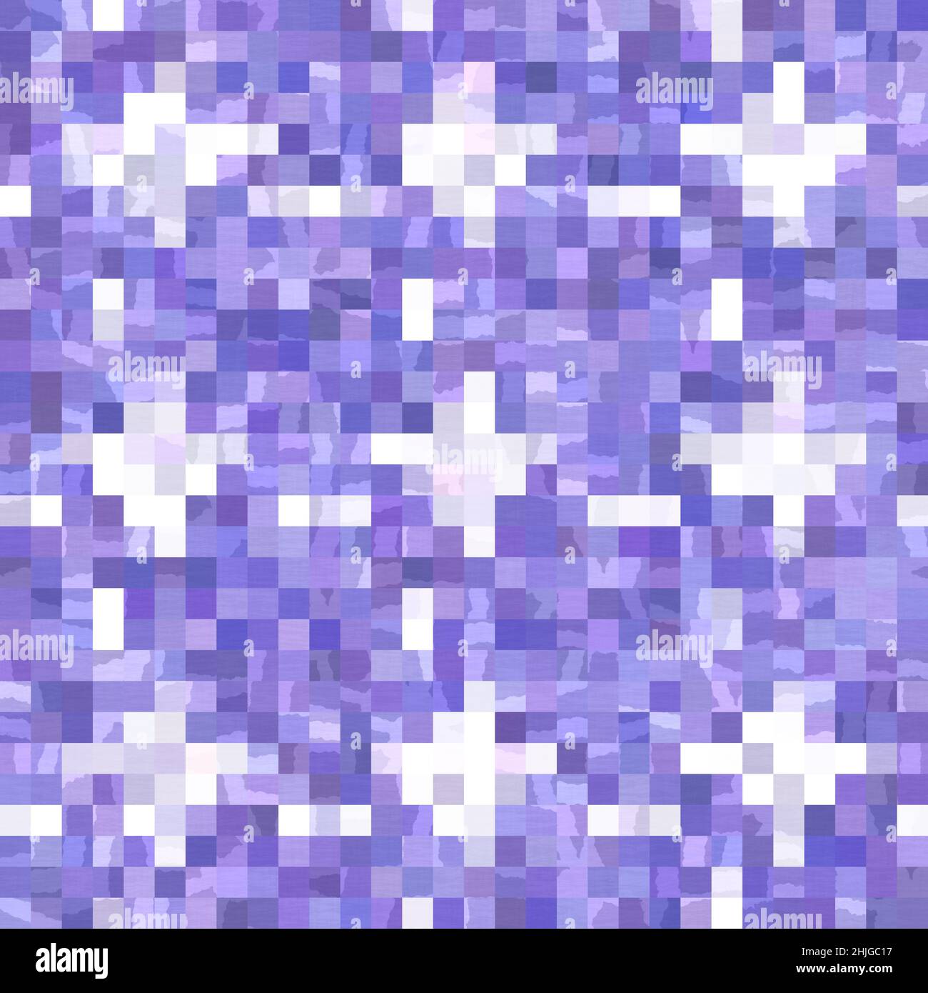 Tiny purple geometric mosaic pixel grid seamless pattern. Modern square ...