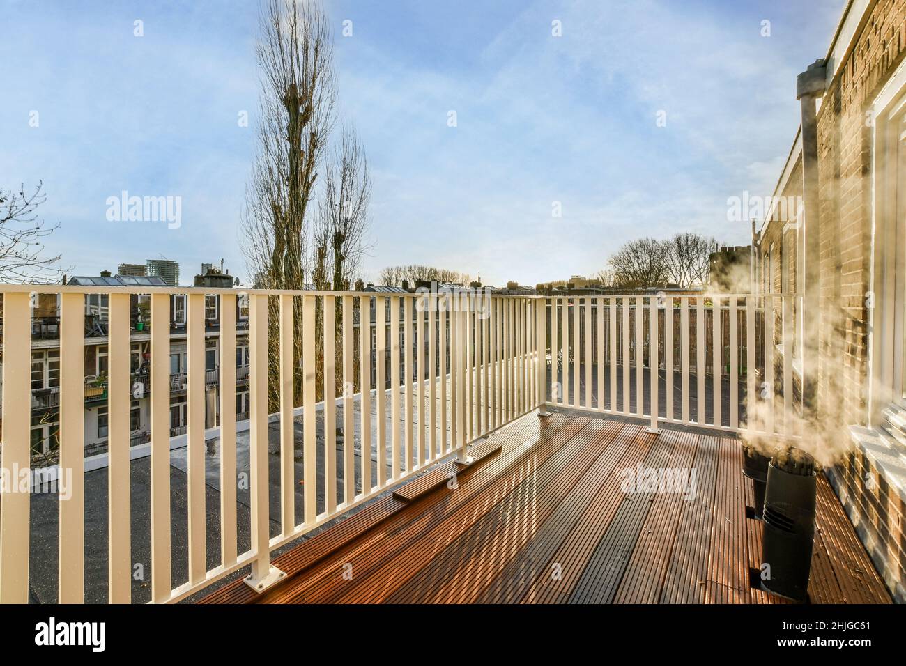 Design of modern balcony in residential hause Stock Photo - Alamy