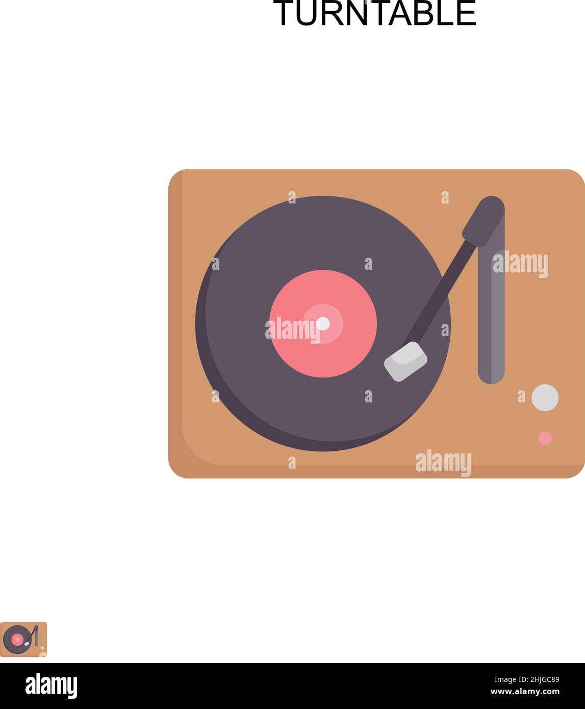 Modern turntable vector illustration with retro hi-res stock ...
