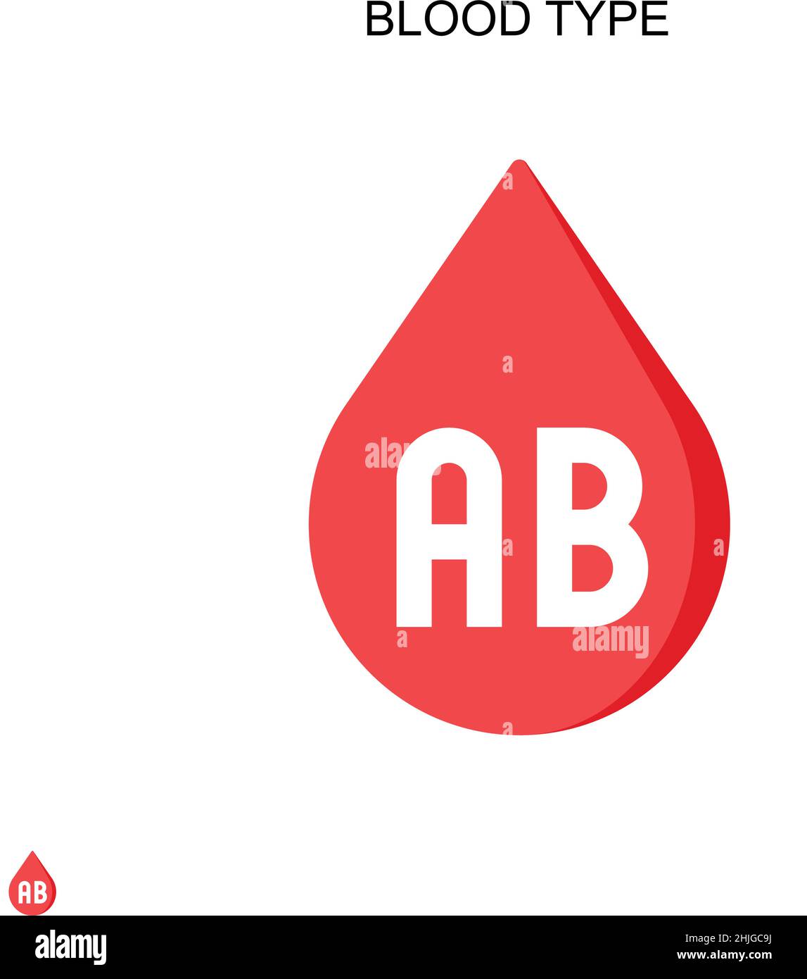 Blood type Simple vector icon. Illustration symbol design template for ...