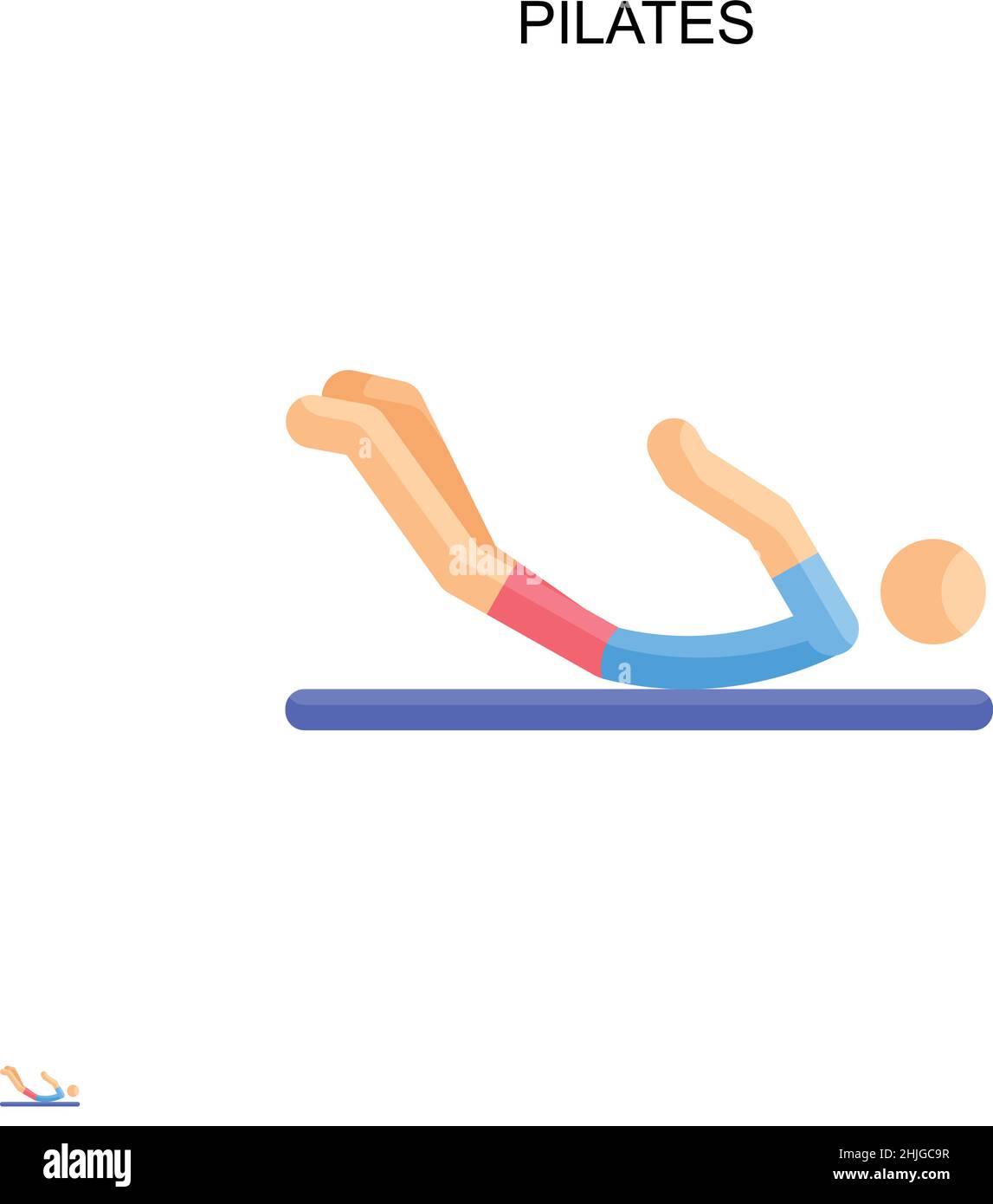 Pilates Simple vector icon. Illustration symbol design template for web ...