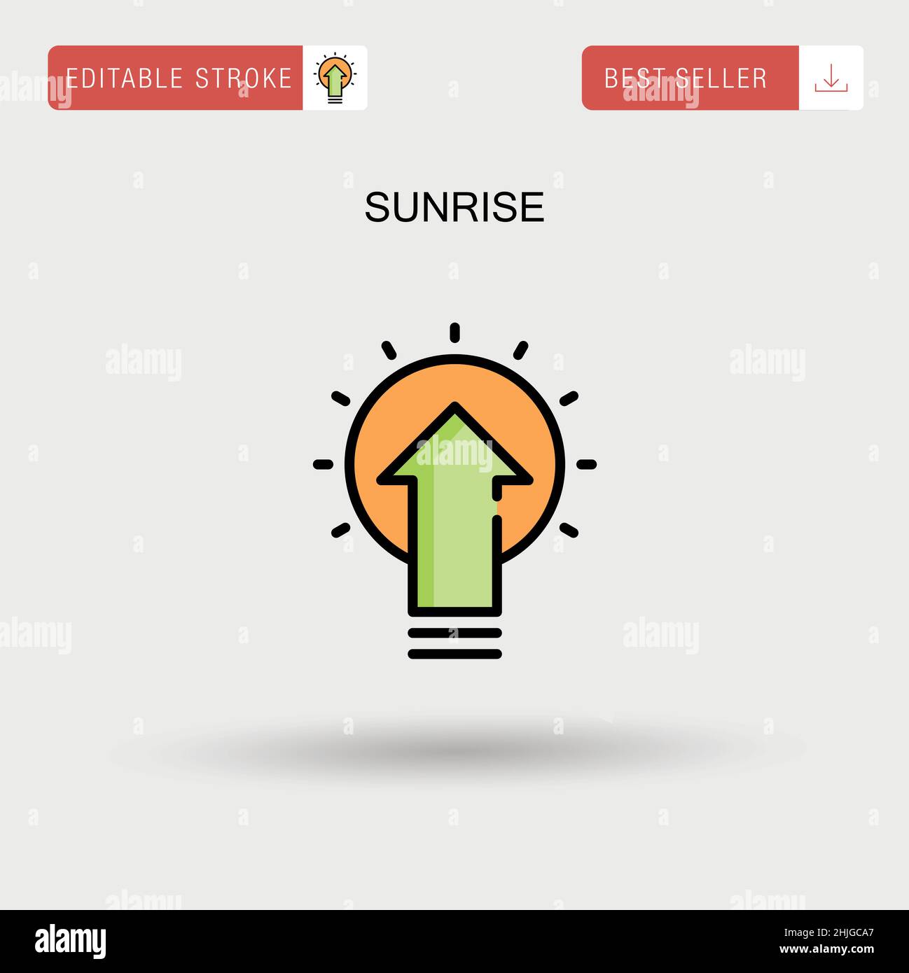Sunrise Simple vector icon Stock Vector Image & Art - Alamy