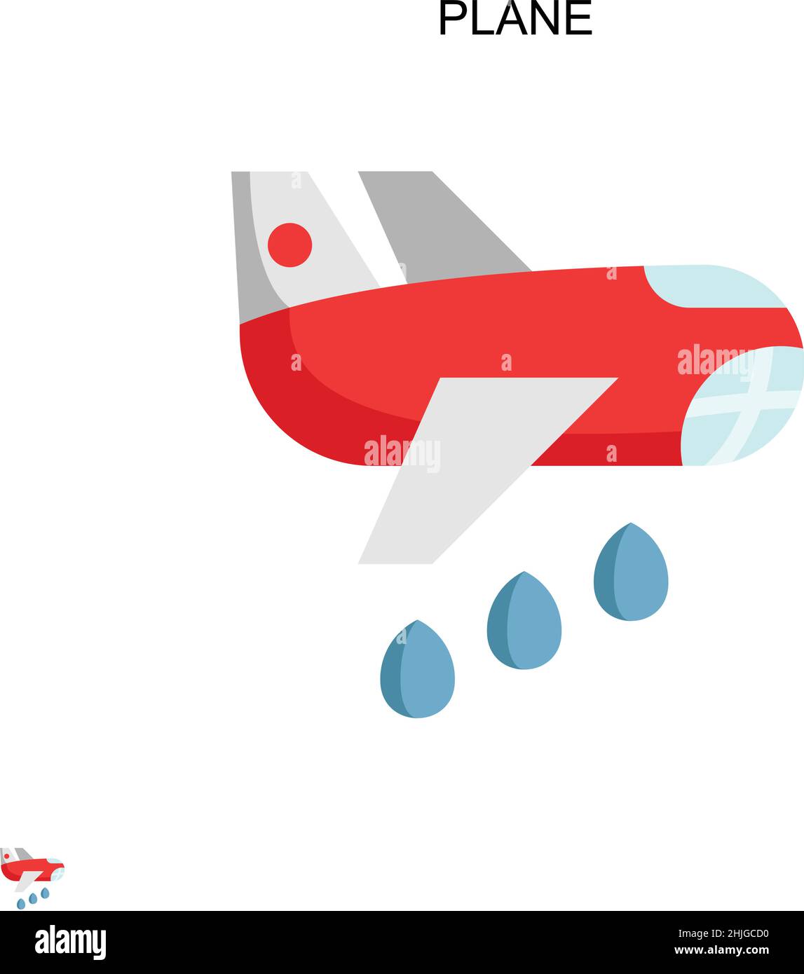 Plane Simple vector icon. Illustration symbol design template for web ...