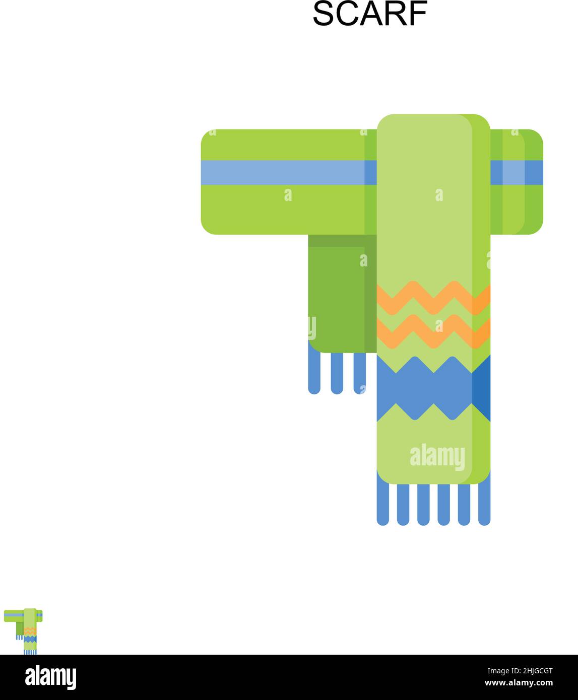 Scarf Simple vector icon. Illustration symbol design template for web ...