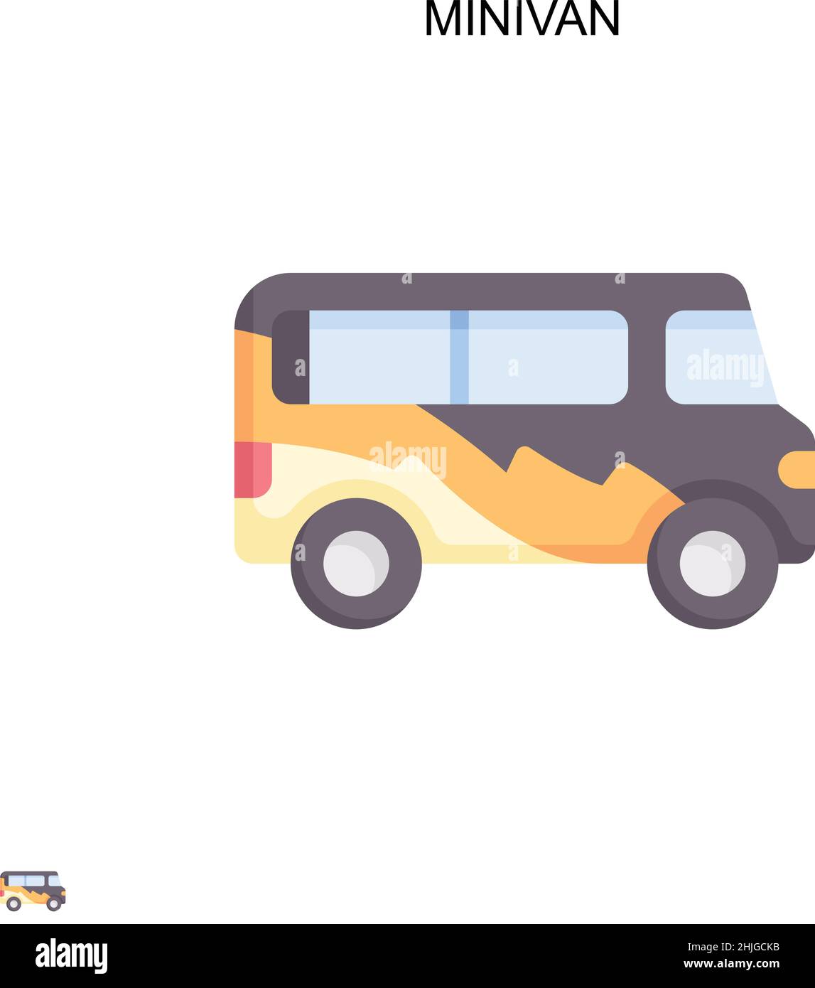 Minivan Simple vector icon. Illustration symbol design template for web ...