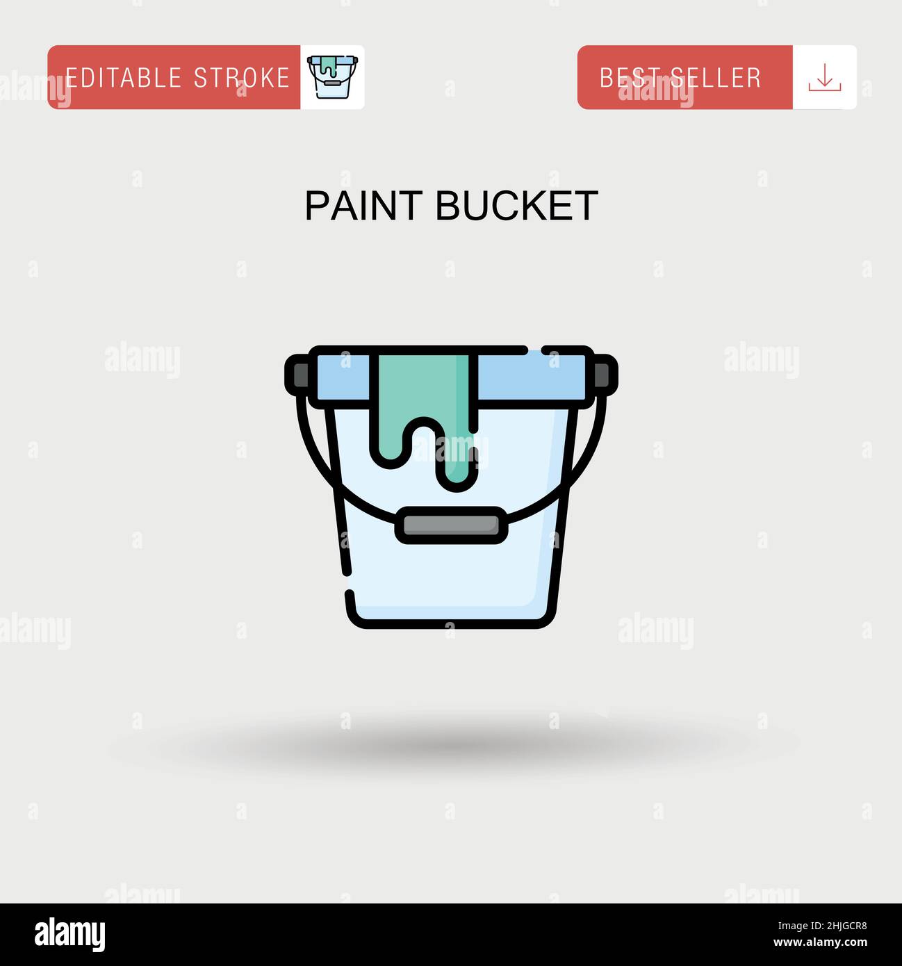 Paint bucket Simple vector icon Stock Vector Image & Art - Alamy