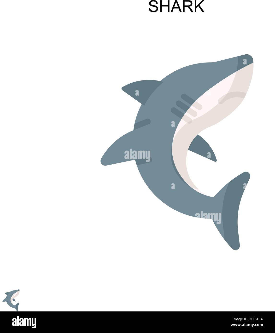 Happy shark cartoon icon hi-res stock photography and images - Alamy