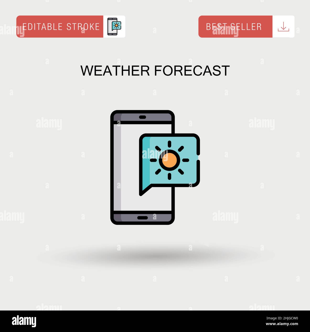 Weather forecast rain icon Stock Vector Images - Alamy