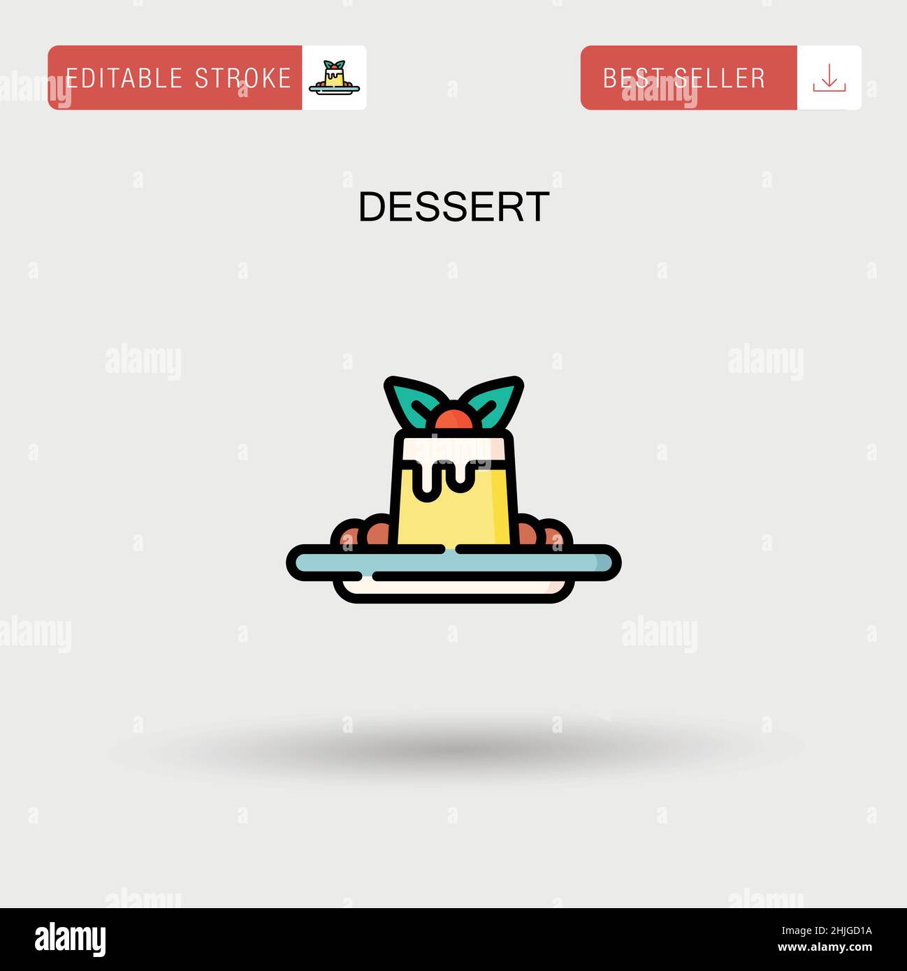Dessert Simple vector icon Stock Vector Image & Art - Alamy