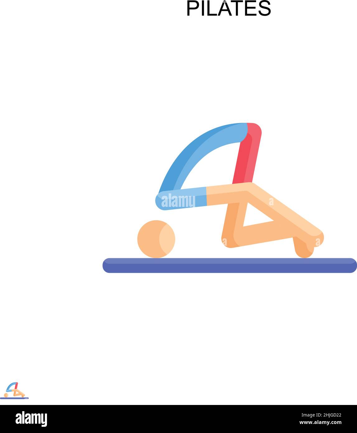Pilates Simple vector icon. Illustration symbol design template for web ...