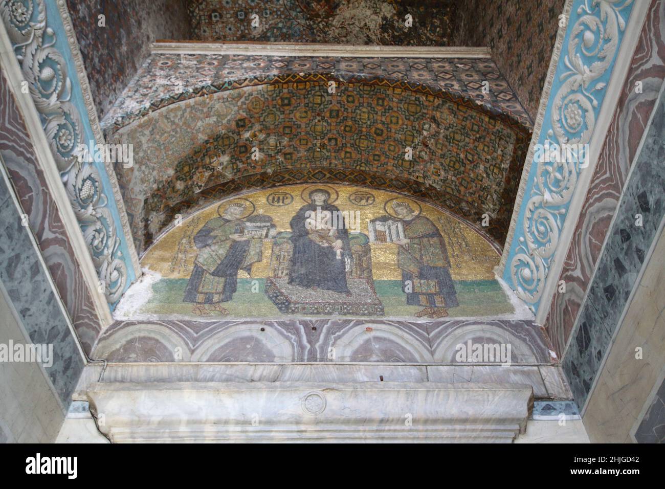 Istanbul, Turkey - 25 september 2013 : Famous christian fresco wall ...