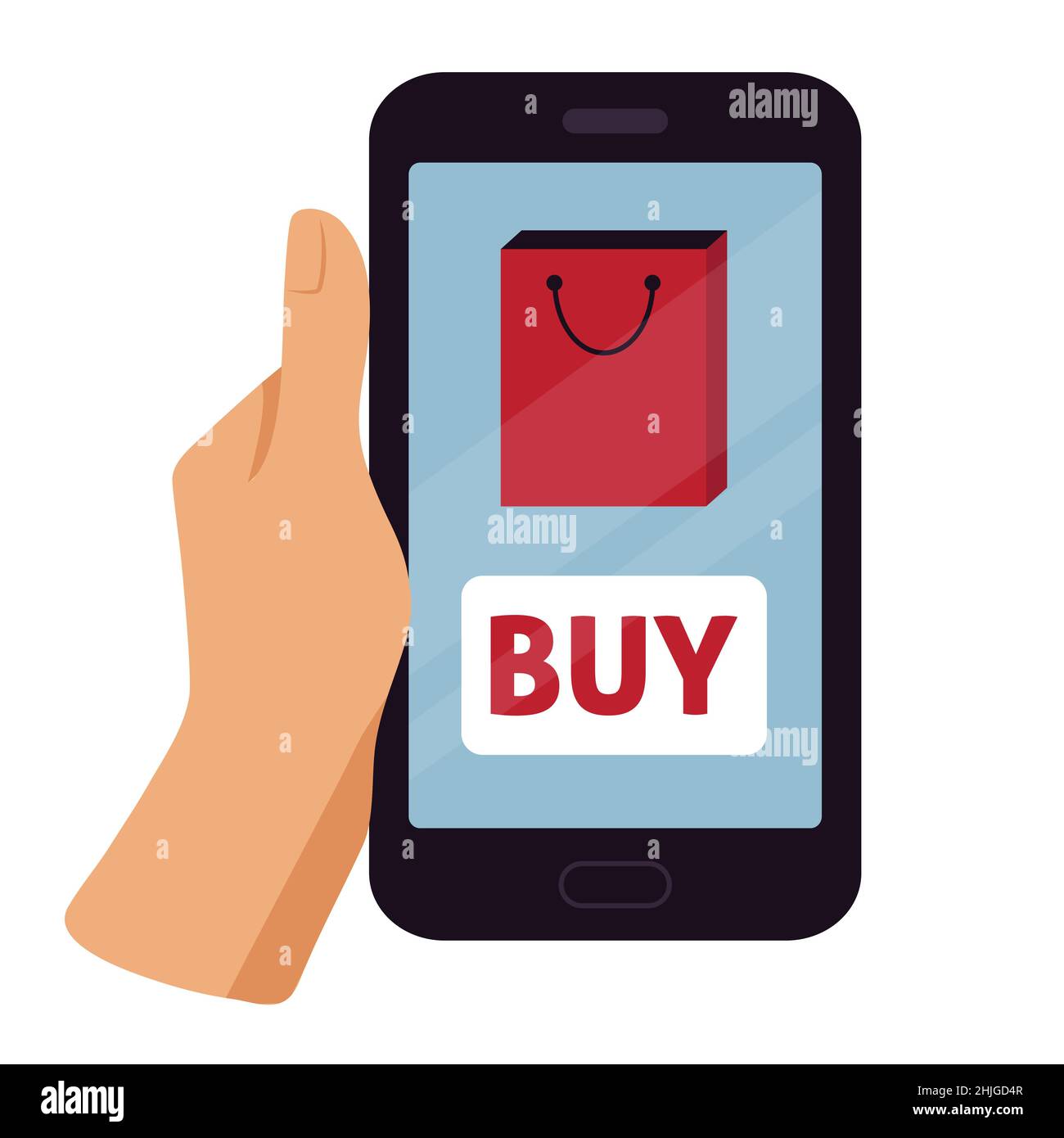 Online Shopping on Websites or Mobile Applications Concepts of Vector ...