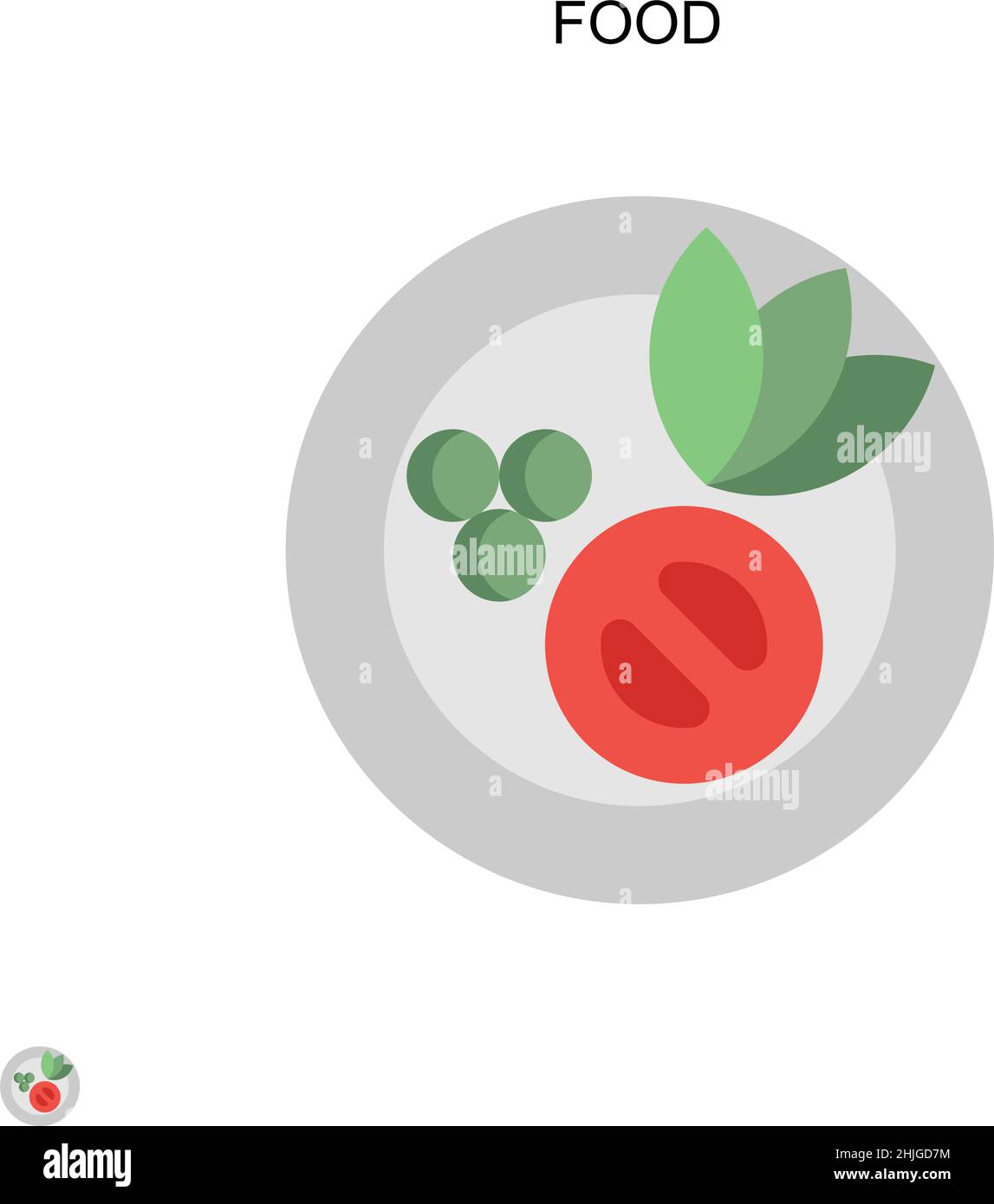 Food Simple vector icon. Illustration symbol design template for web ...