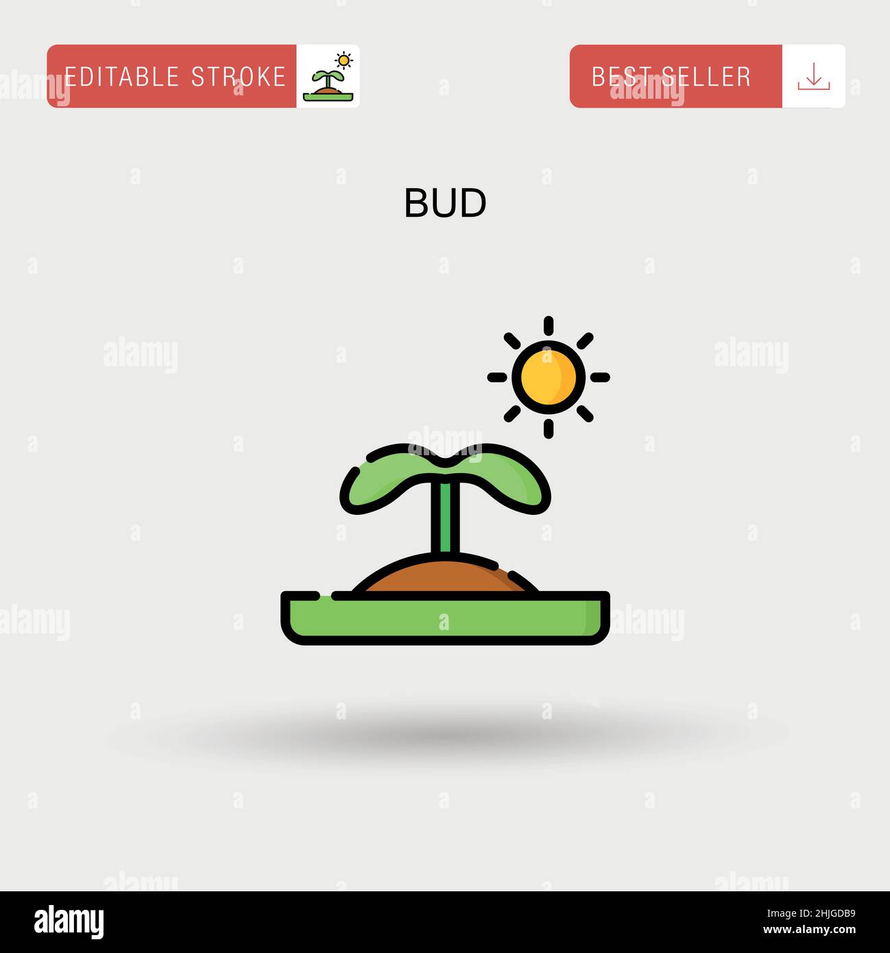 Bud Simple vector icon Stock Vector Image & Art - Alamy