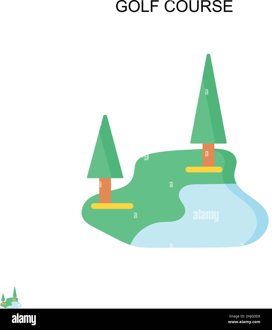 Golf course putting green panorama Stock Vector Images - Alamy