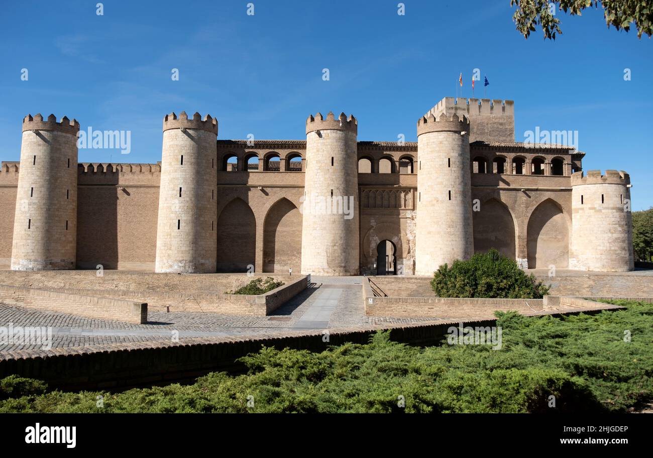 Aljafería Palace in Zaragoza,one of Europe’s great cities,Spain Stock ...