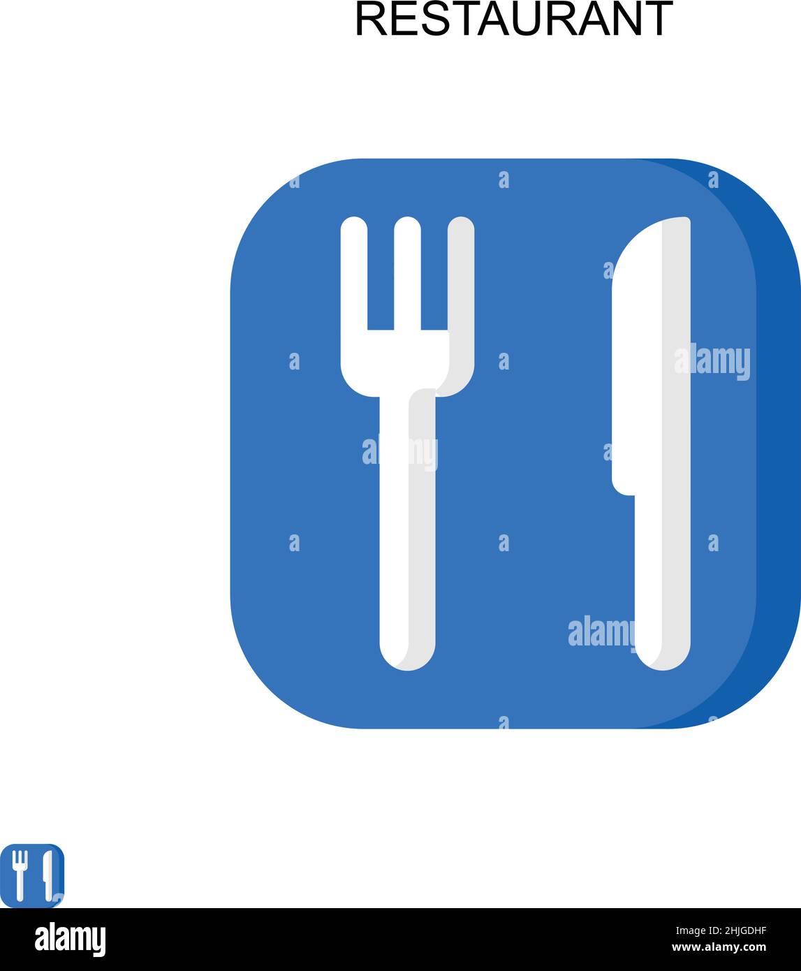 Restaurant Simple vector icon. Illustration symbol design template for ...