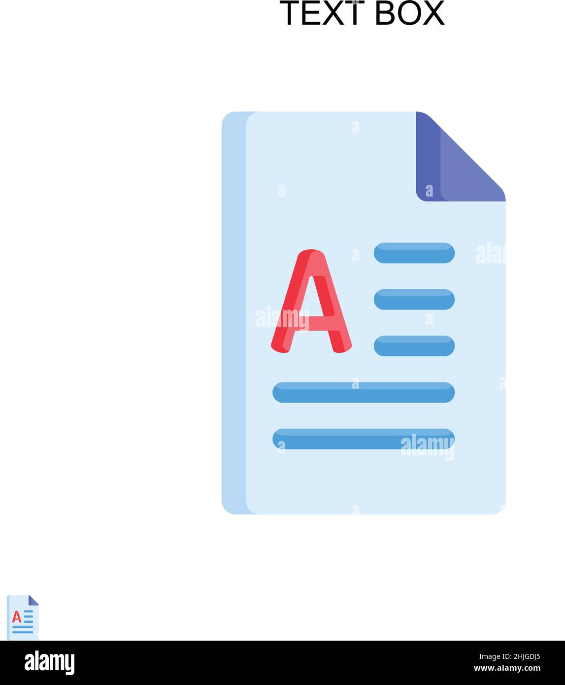 Text box Simple vector icon. Illustration symbol design template for ...