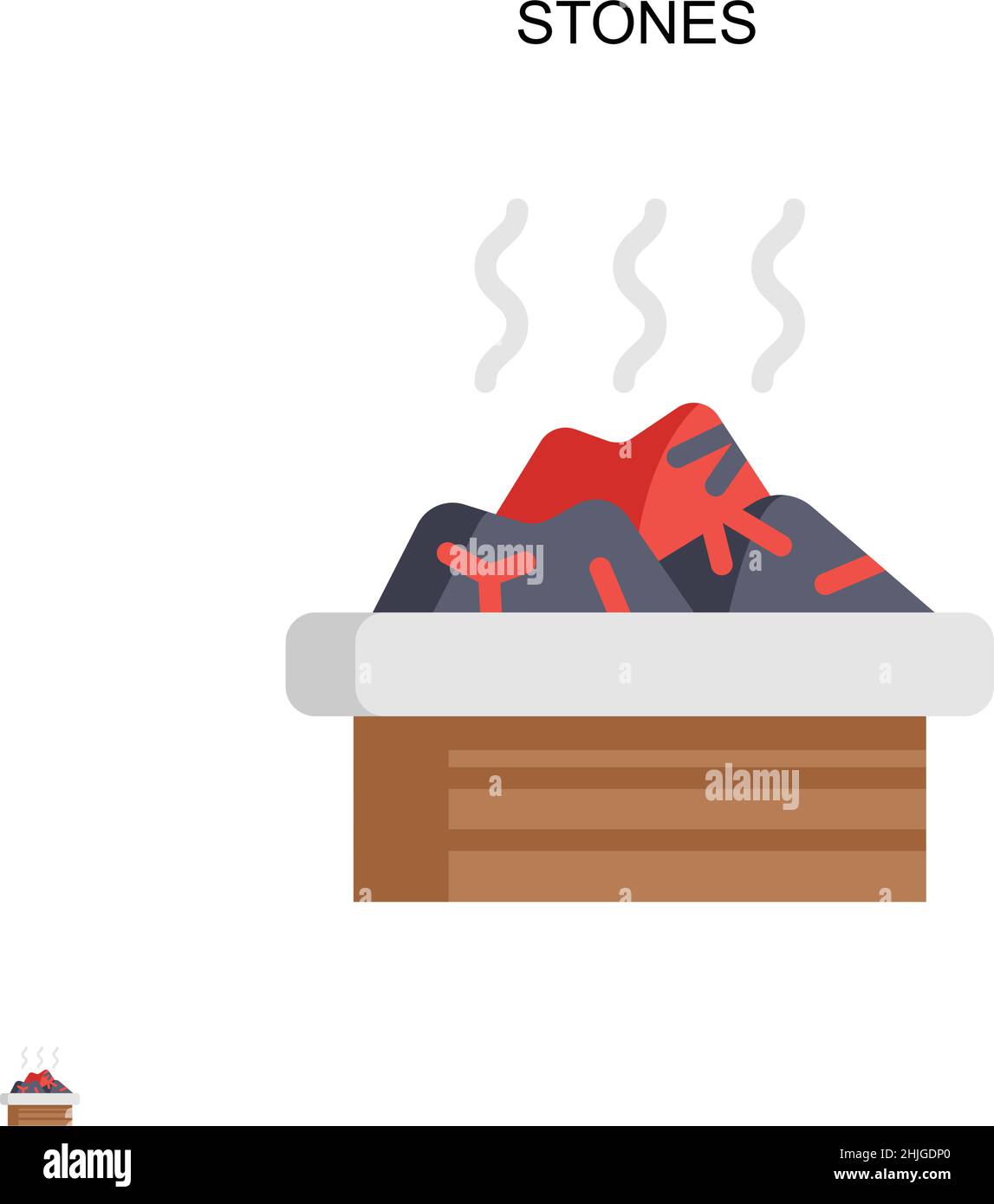 Stones Simple vector icon. Illustration symbol design template for web ...