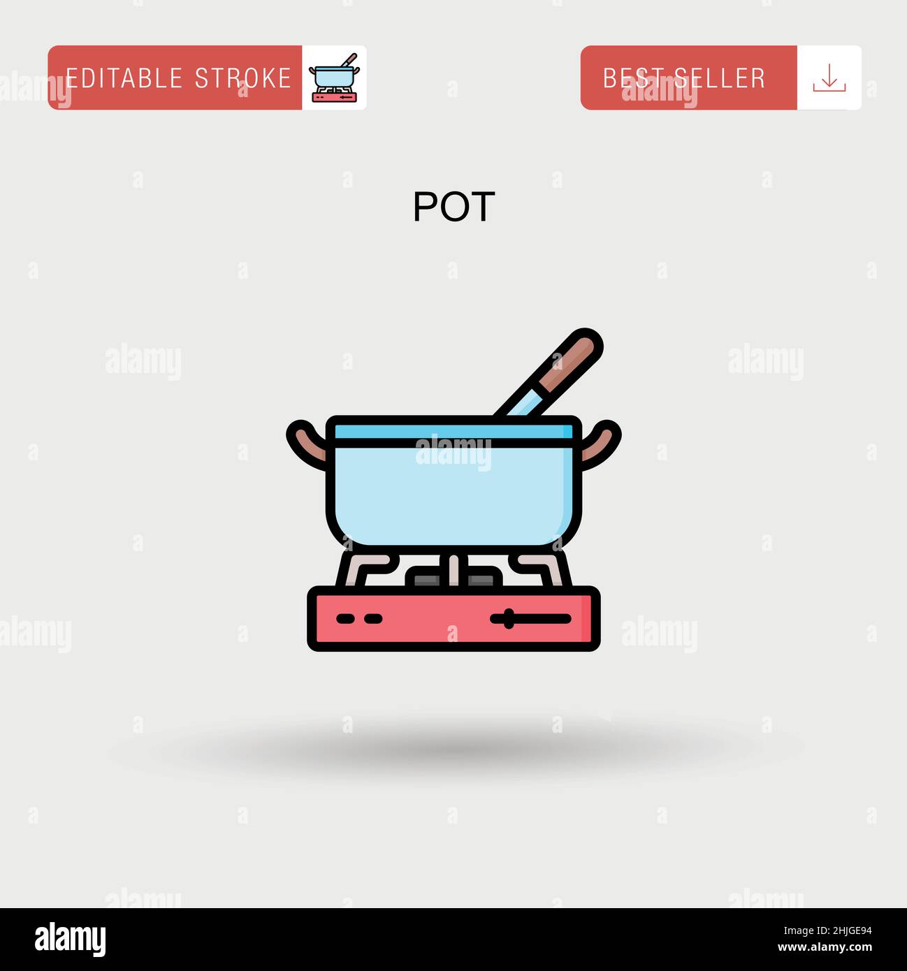 Pot Simple vector icon Stock Vector Image & Art - Alamy