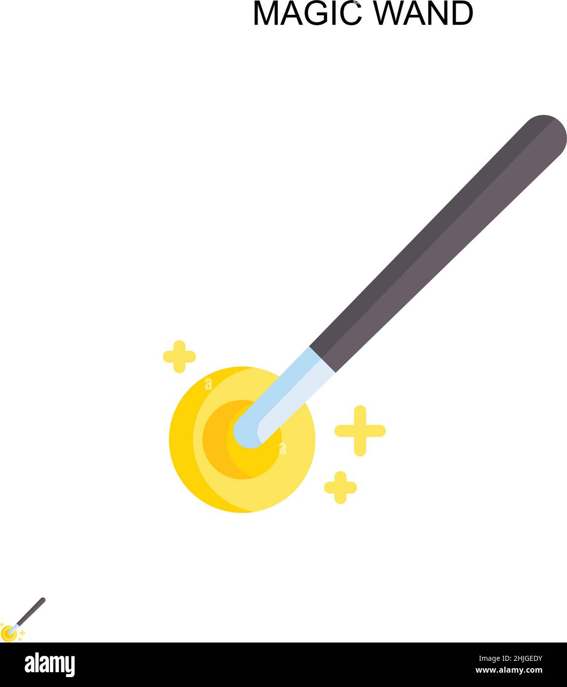 Magic wand Simple vector icon. Illustration symbol design template for ...