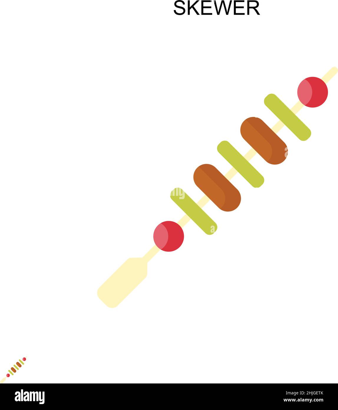 Skewer Simple Vector Icon Illustration Symbol Design Template For Web Mobile Ui Element Stock