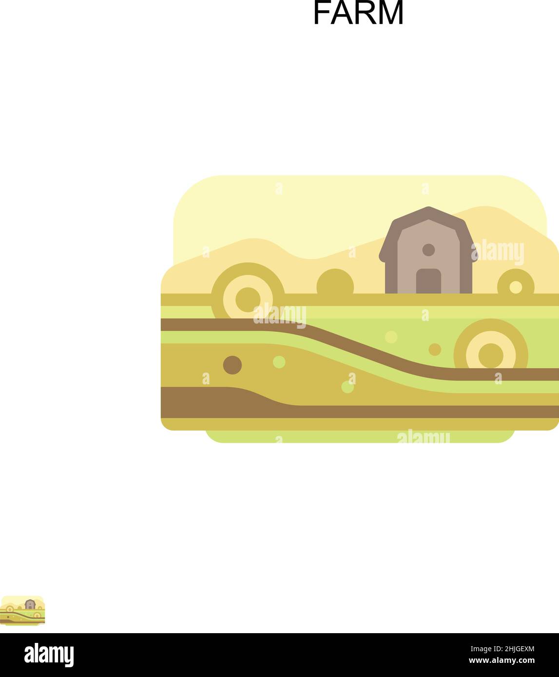 Farm Simple vector icon. Illustration symbol design template for web ...